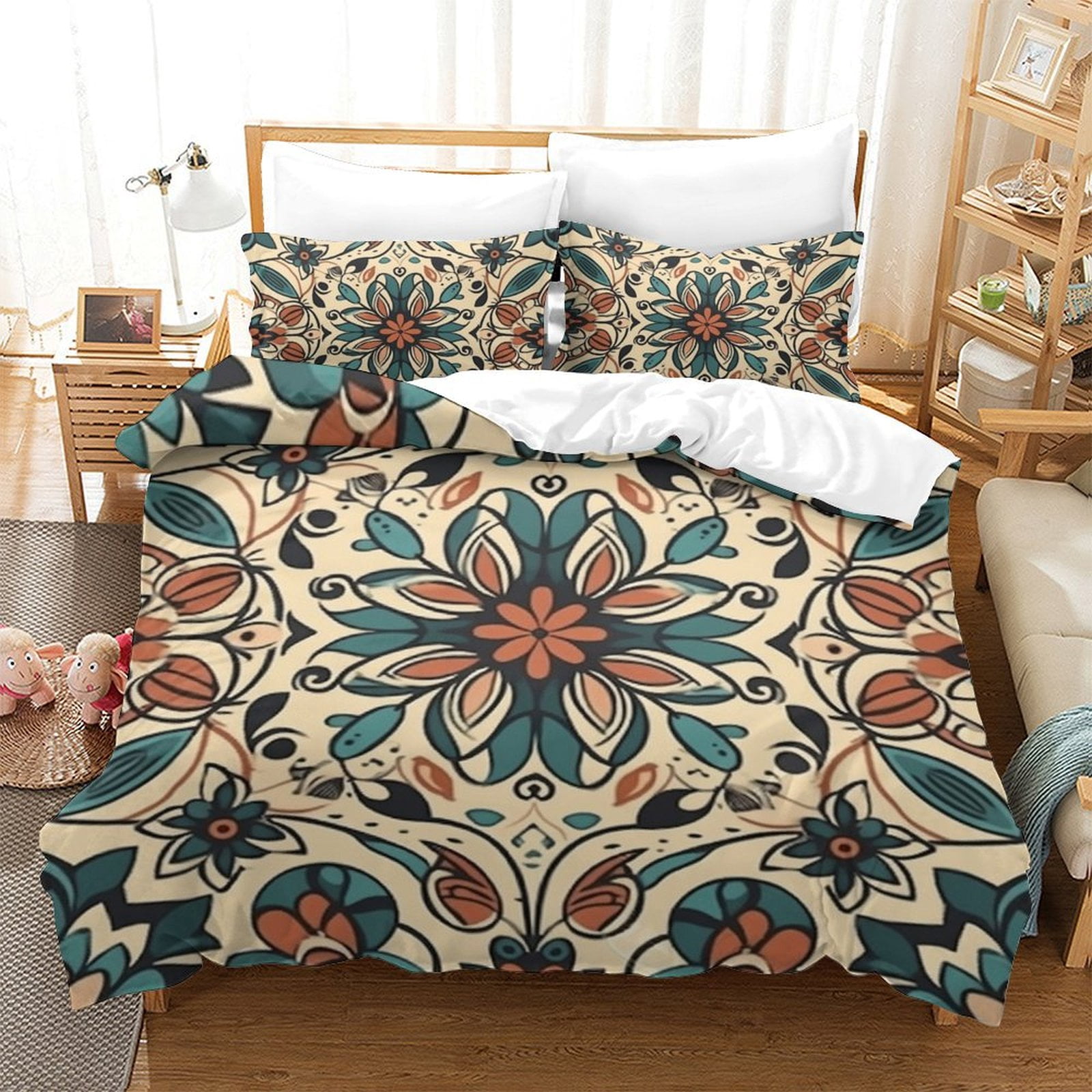 Home Textiles Abstract Flower Printed Bedspreads Adult Modern Duvet ...