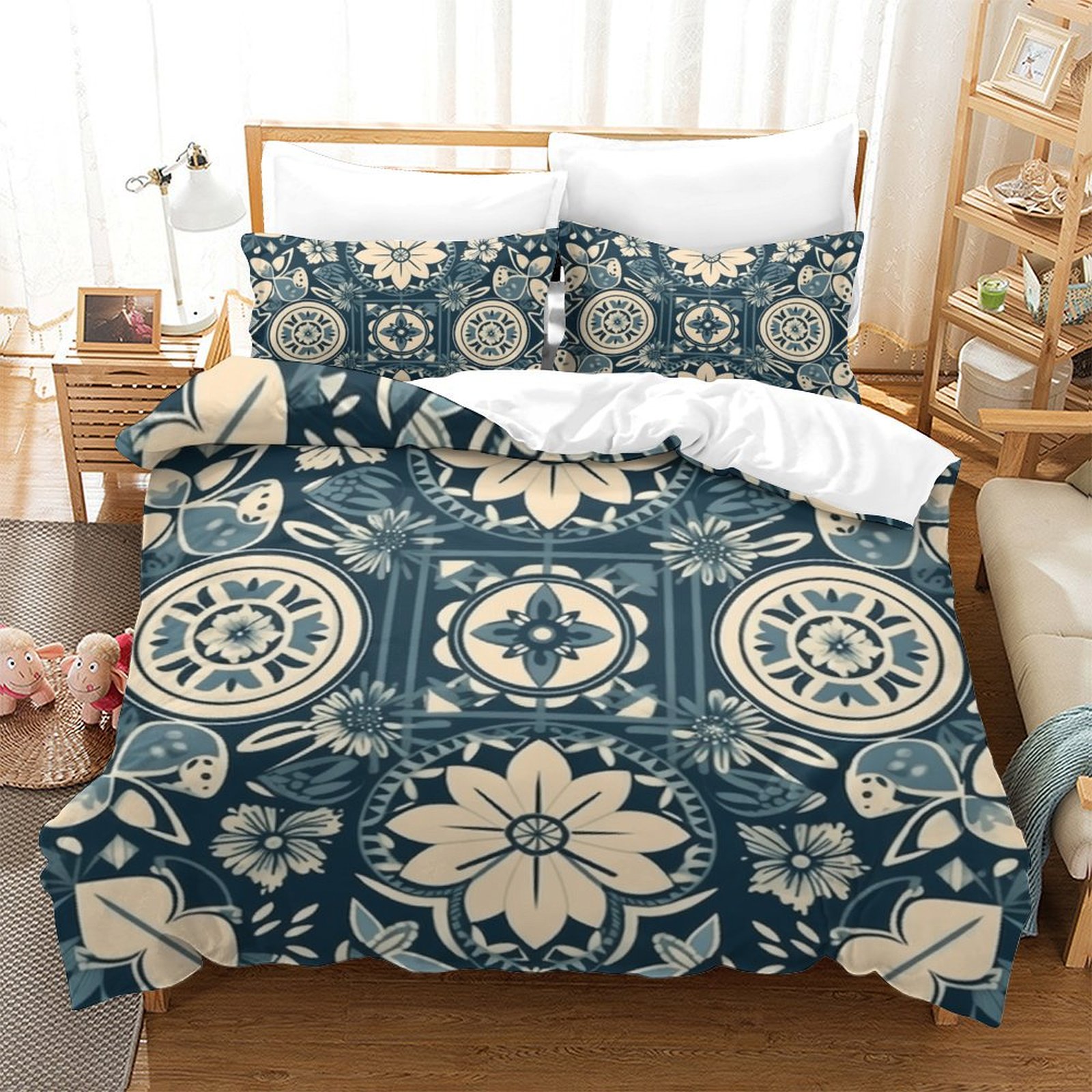 Home Textiles Abstract Flower Printed Bedspreads Adult Modern Duvet ...