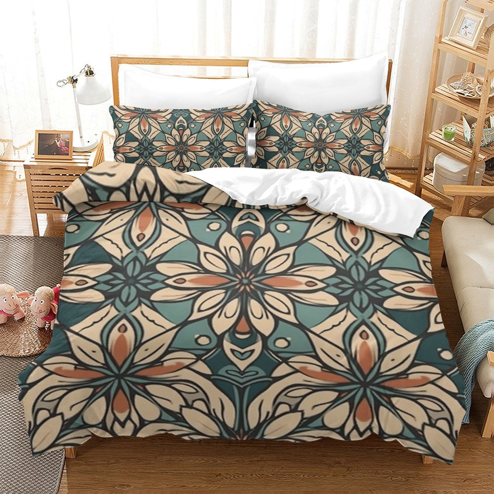 Home Textiles Abstract Flower Printed Bedspreads Adult Modern Duvet ...