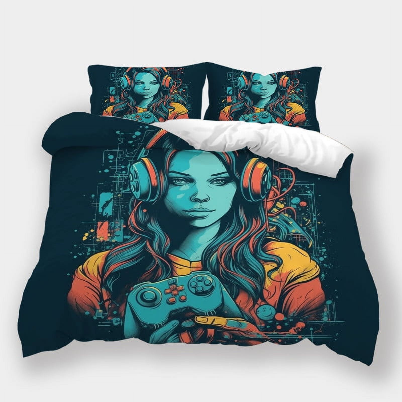 Home Textiles Gamer Handle Printed Quilt Cover Duvet Cover Set Girl Boy ...