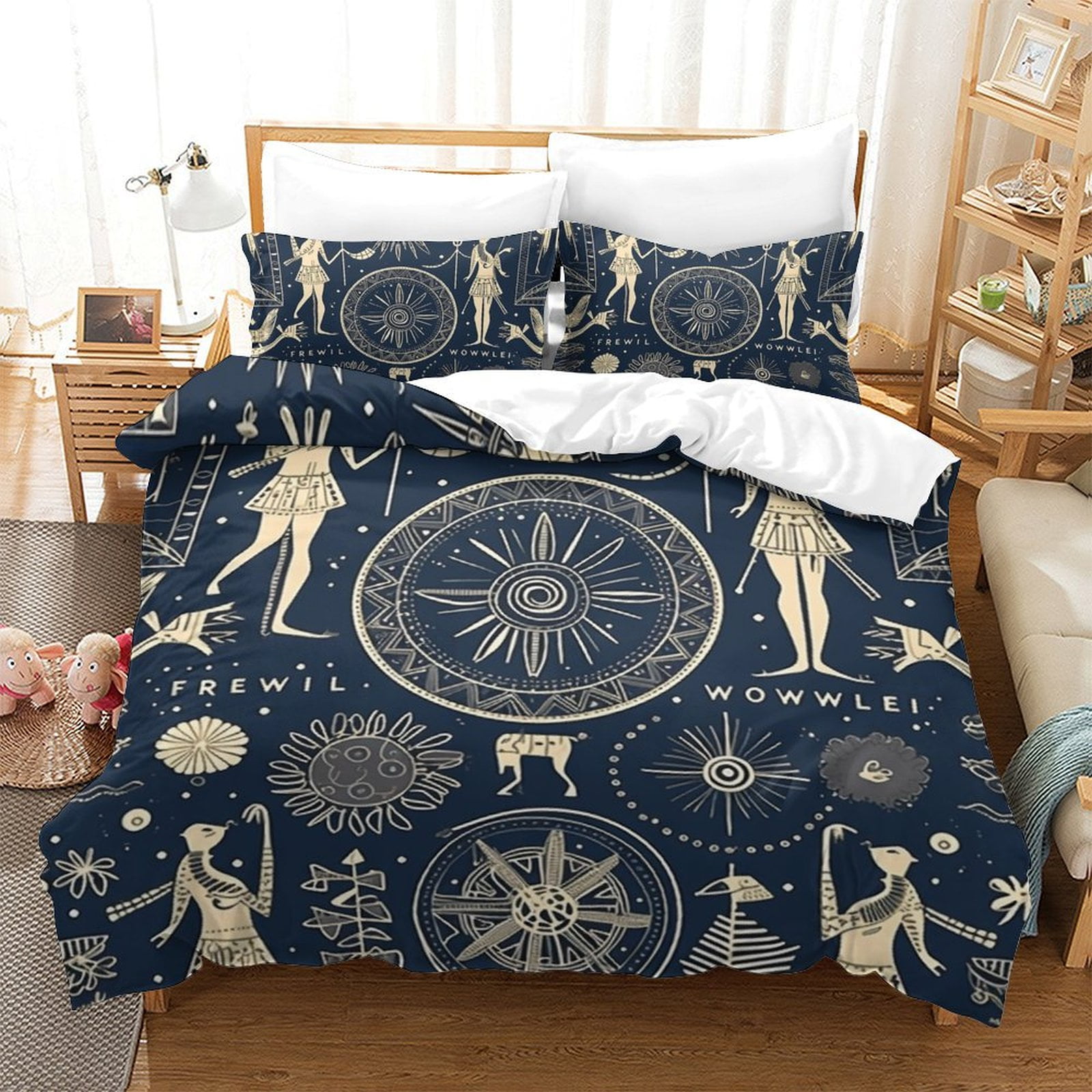 Home Textiles Quilt Cover Duvet Cover Set Blue Bohemian Bedspreads ...