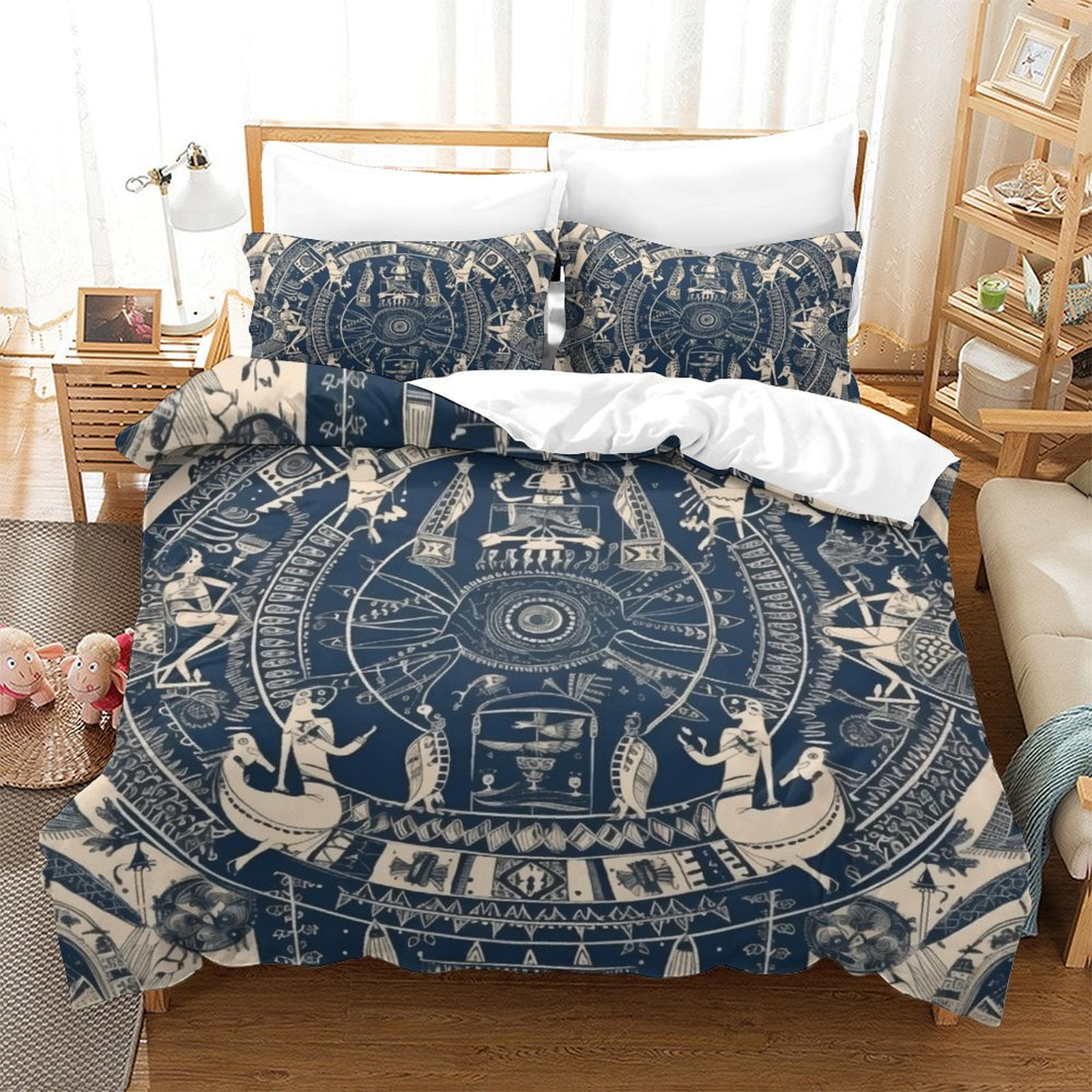 Home Textiles Quilt Cover Duvet Cover Set Blue Bohemian Bedspreads ...