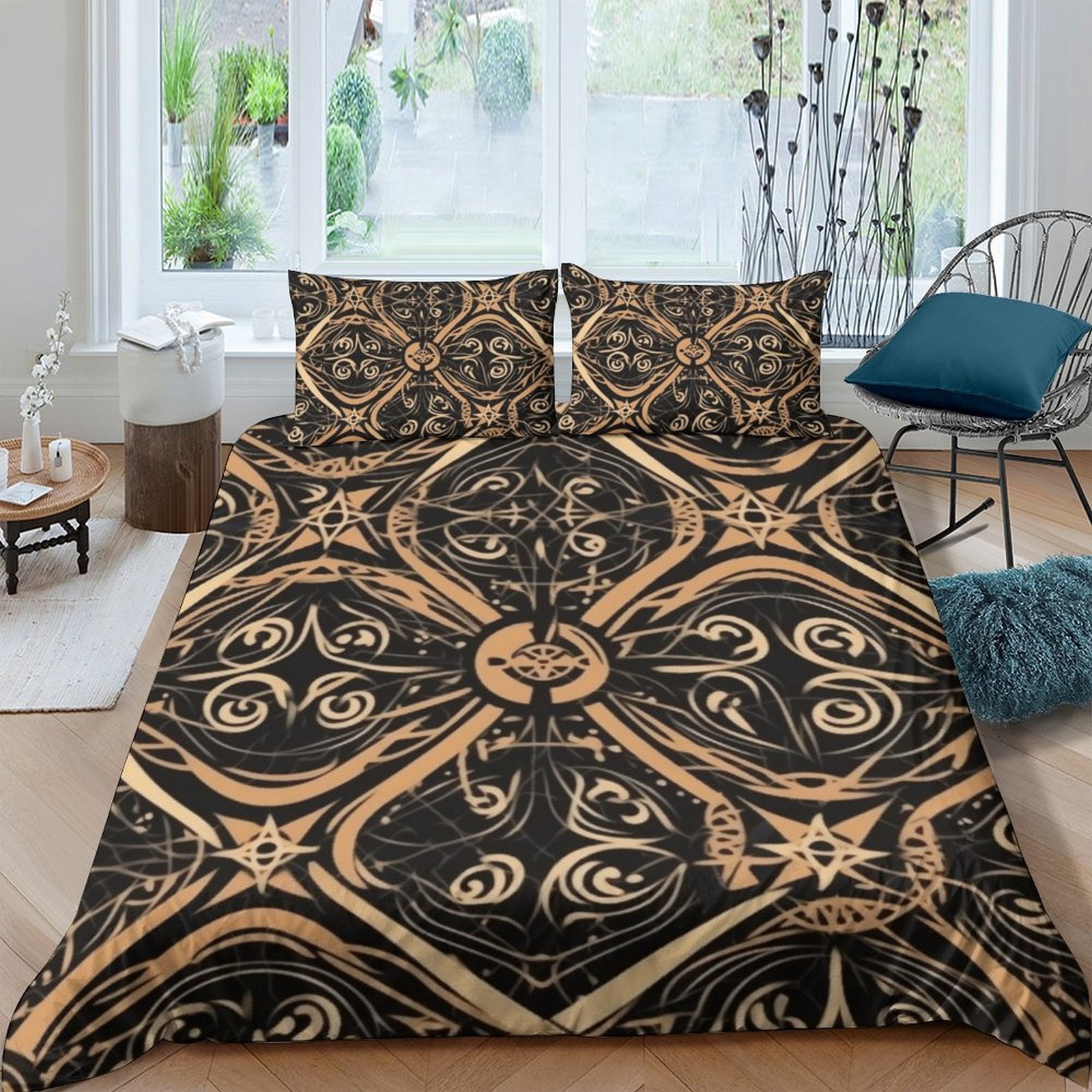 Home Textiles Yellow Abstract Flower Printed Duvet Cover Set Girl Woman ...