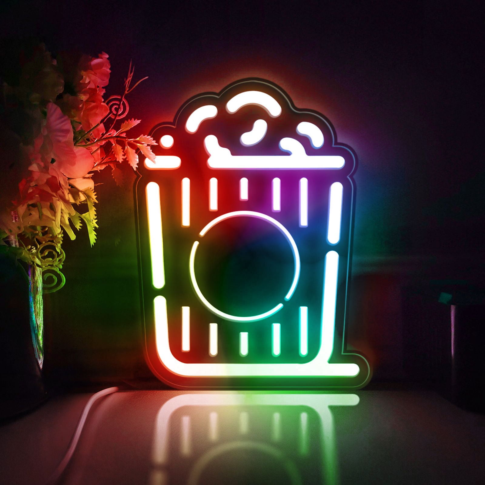 Home Theater Led Light Box, Dimmable Neon-Like Light Signs USB Power ...