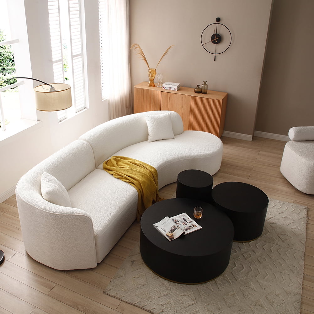 Home Theater Seating Modern Luxury Sofa With Chaise Soft Boucle Sofa ...