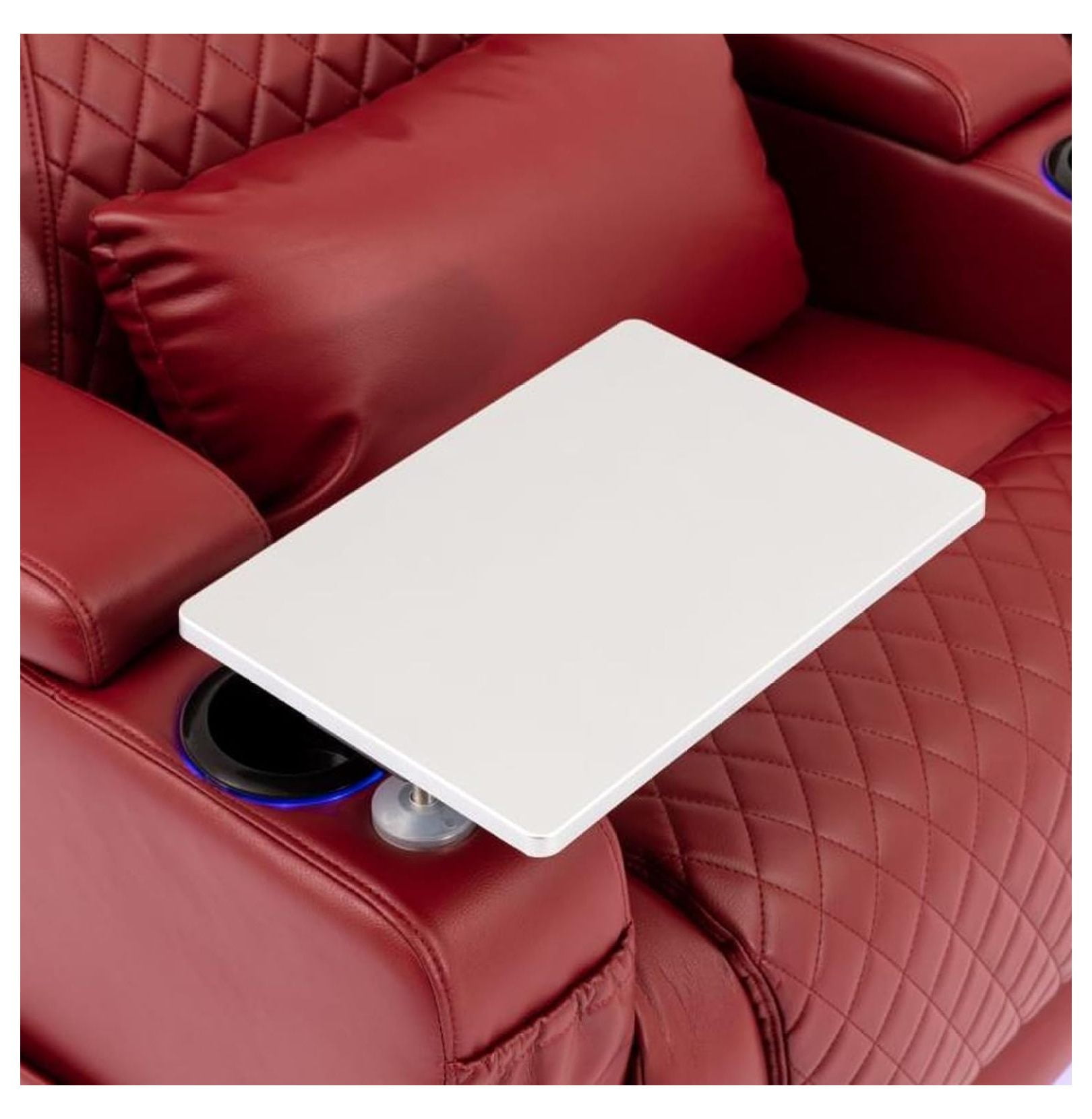 Home Theater Seating Series 360“ Swivel Tray Table with extra cup ...