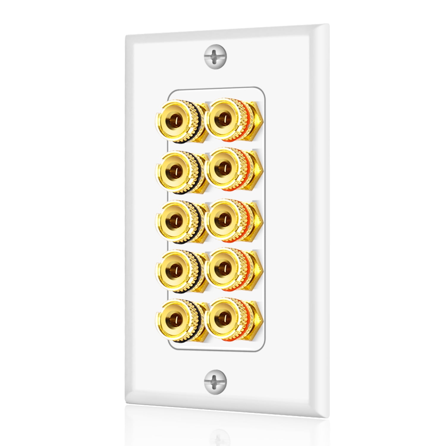 Home Theater Speaker Wall Plate Outlet - 5 Speaker Sound Audio ...