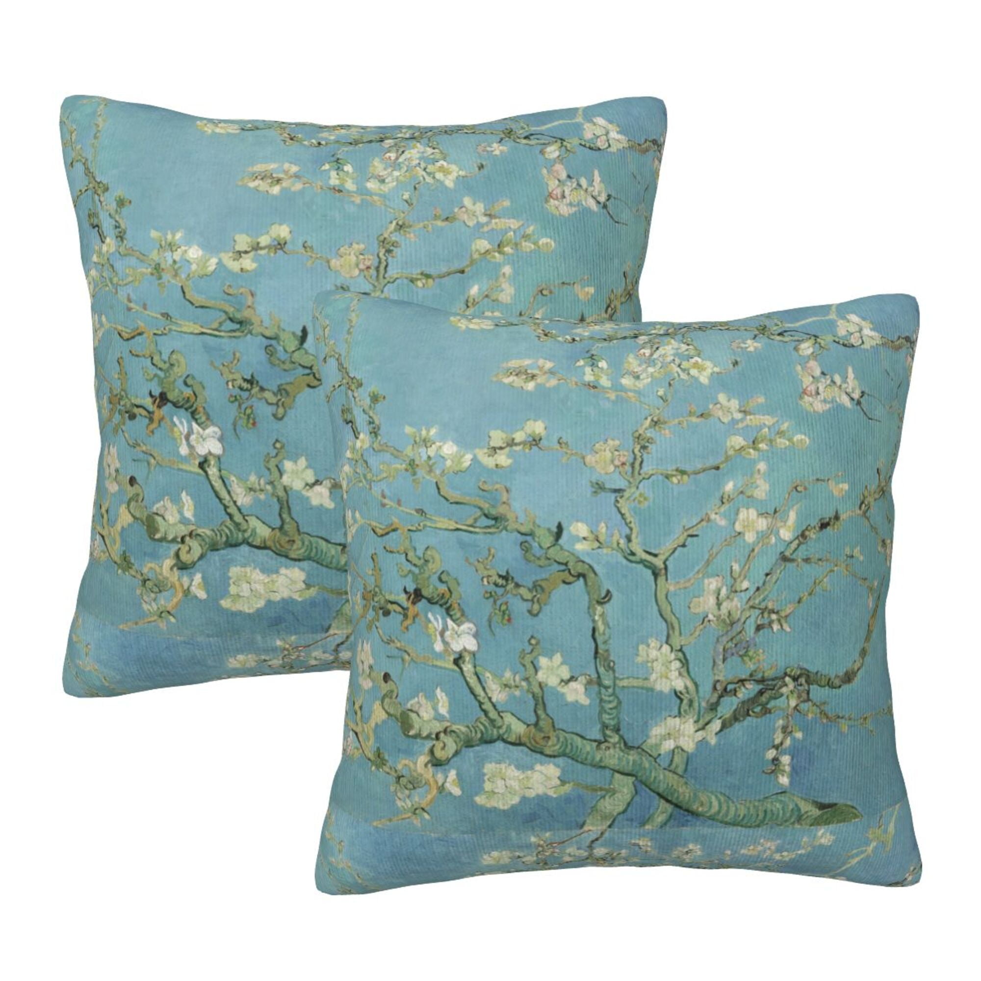 Home Throw Pillow Covers Almond Blossom Square Thick Throw Pillow ...