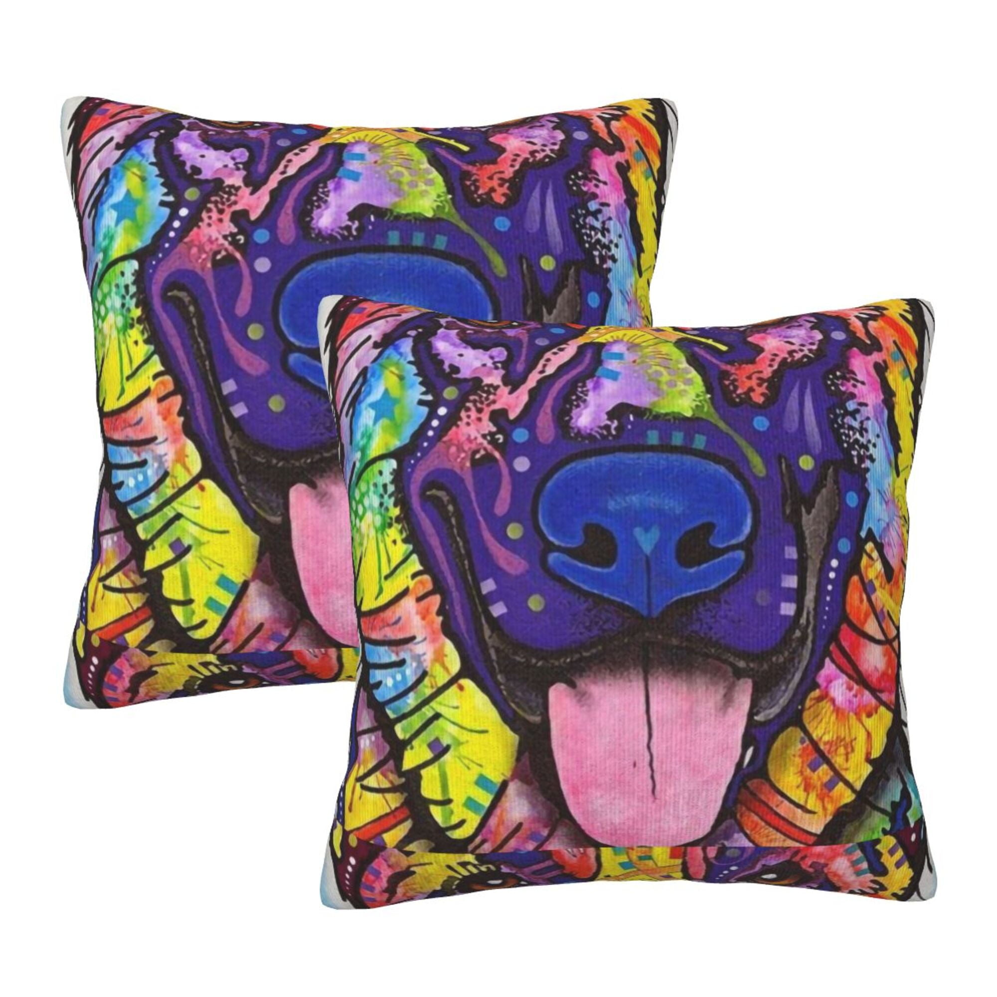 Home Throw Pillow Covers Beautiful German Shepherd Pet Dog Square Thick ...