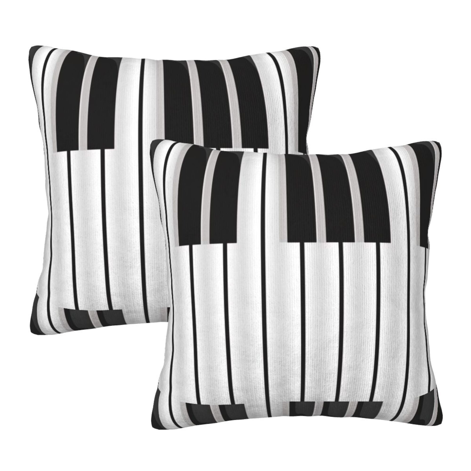 Home Throw Pillow Covers Black And White Inspired Stripes Piano Keys ...