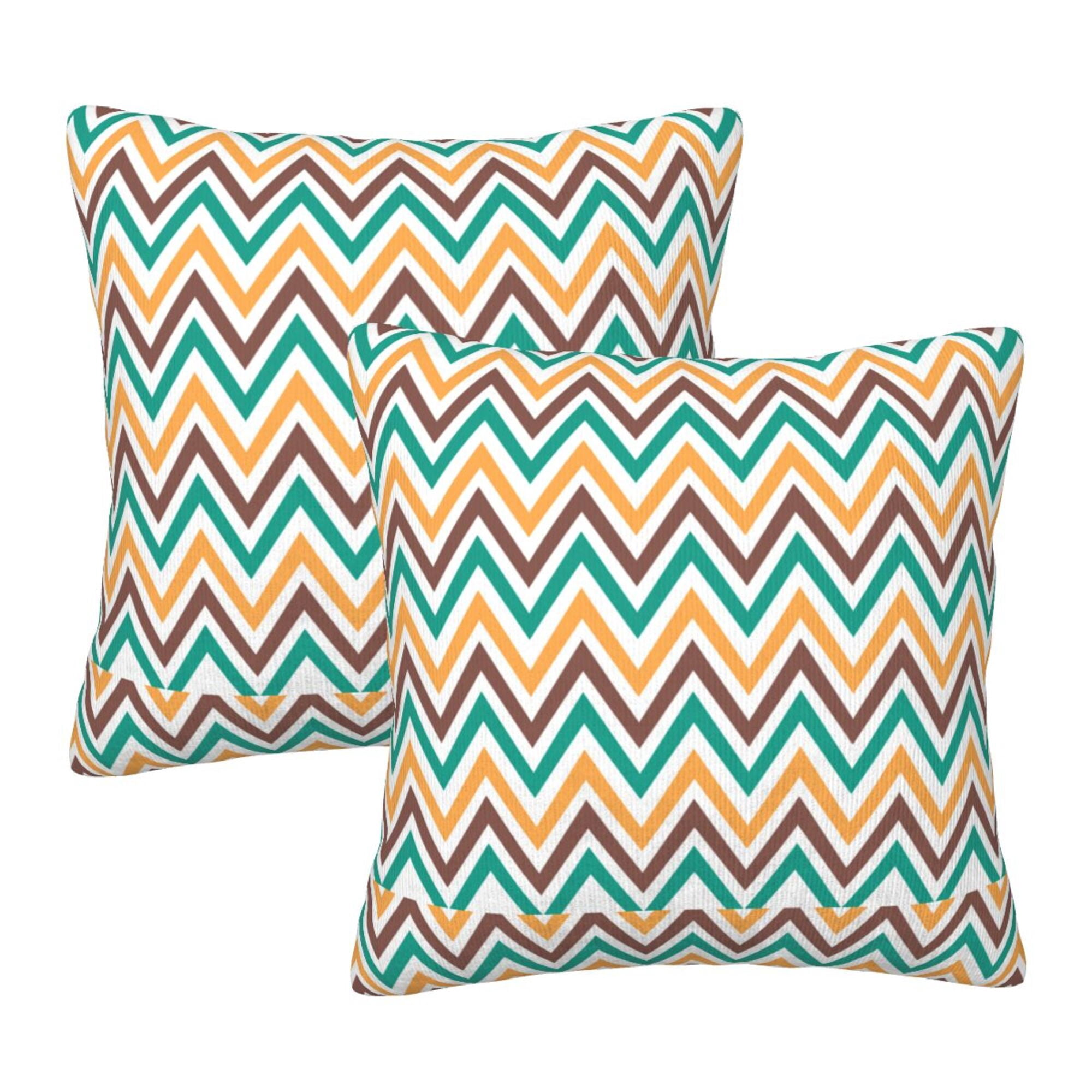 Home Throw Pillow Covers Chevron Pattern Square Thick Throw Pillow ...