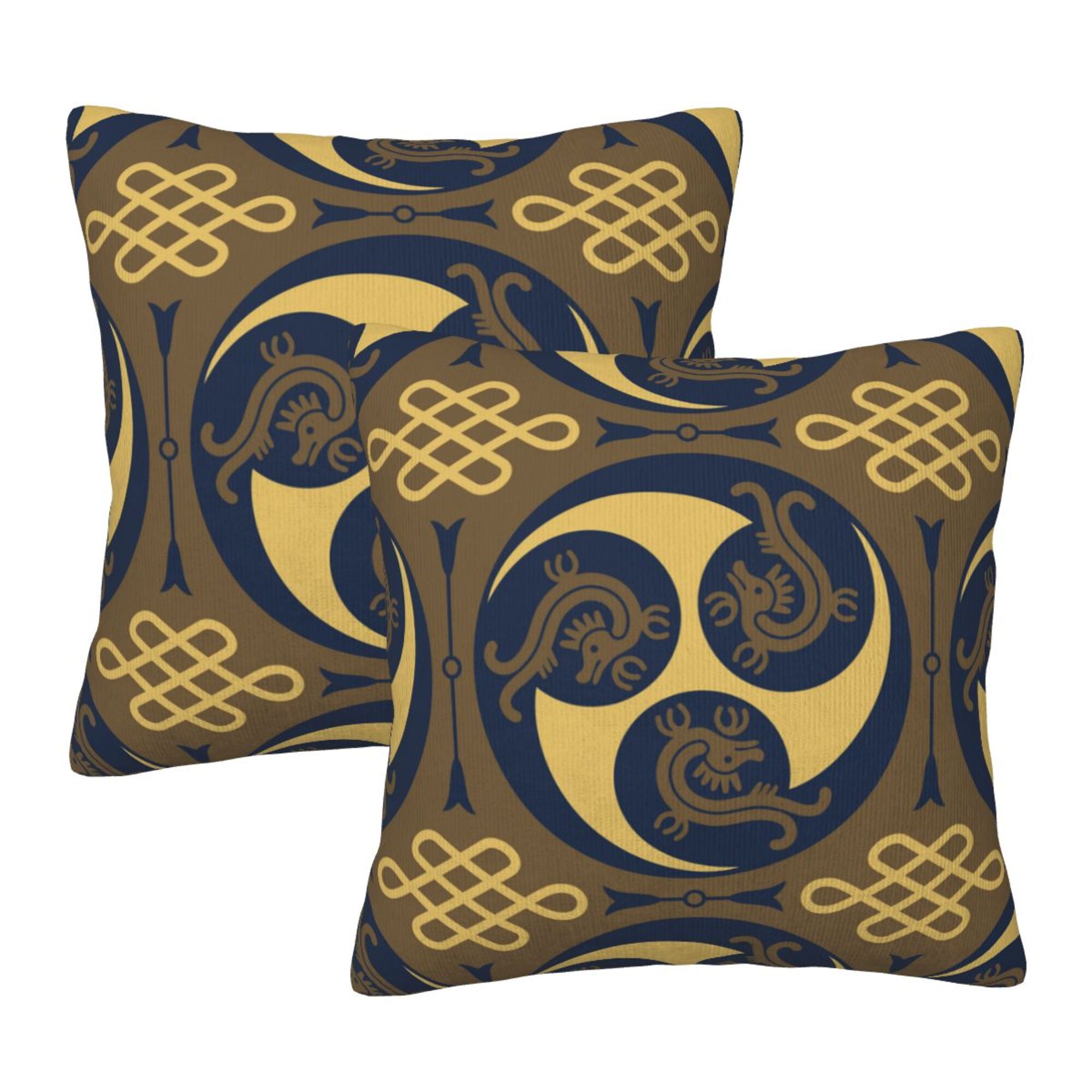 Home Throw Pillow Covers Chinese style pattern Square Thick Throw ...