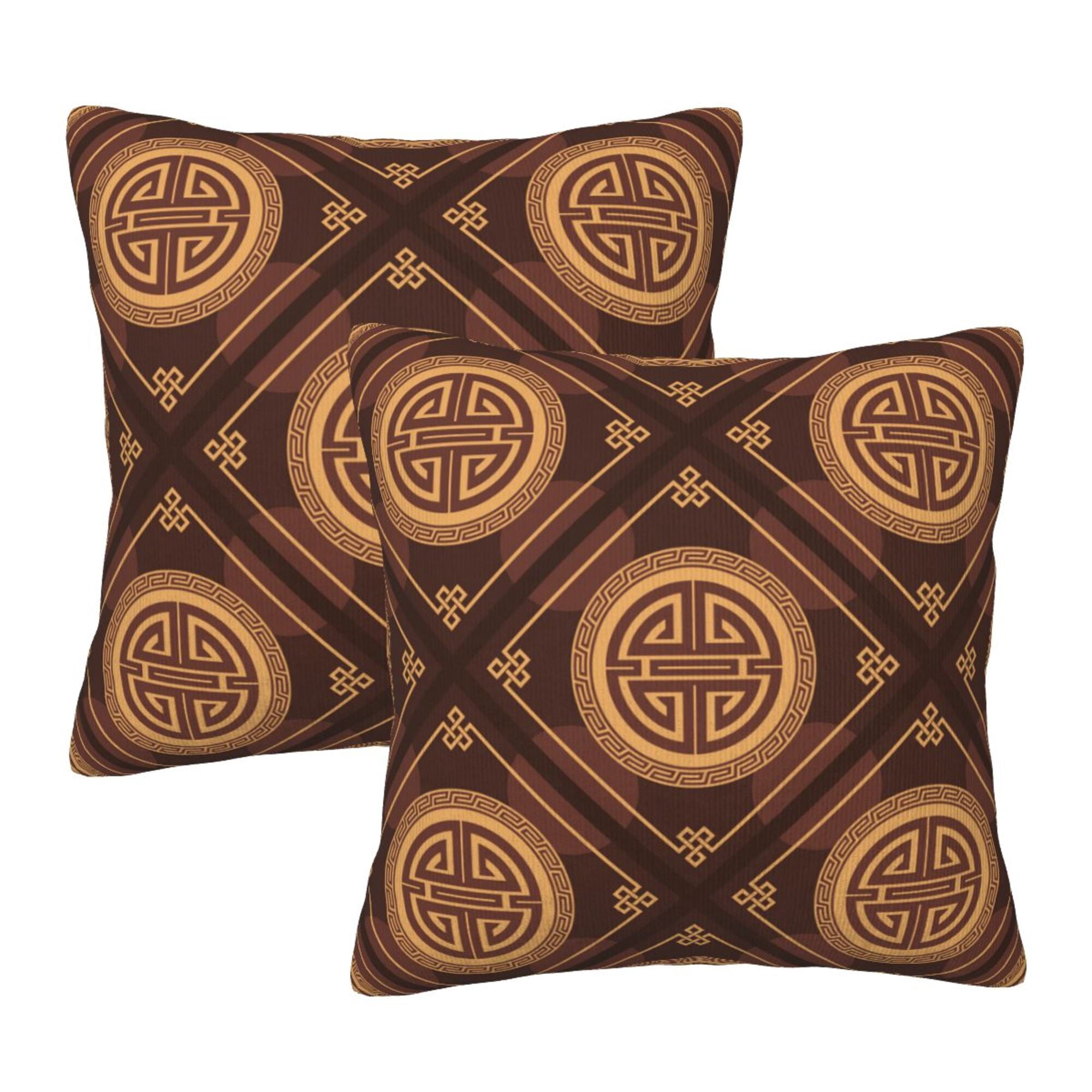 Home Throw Pillow Covers Chinese style pattern Square Thick Throw ...