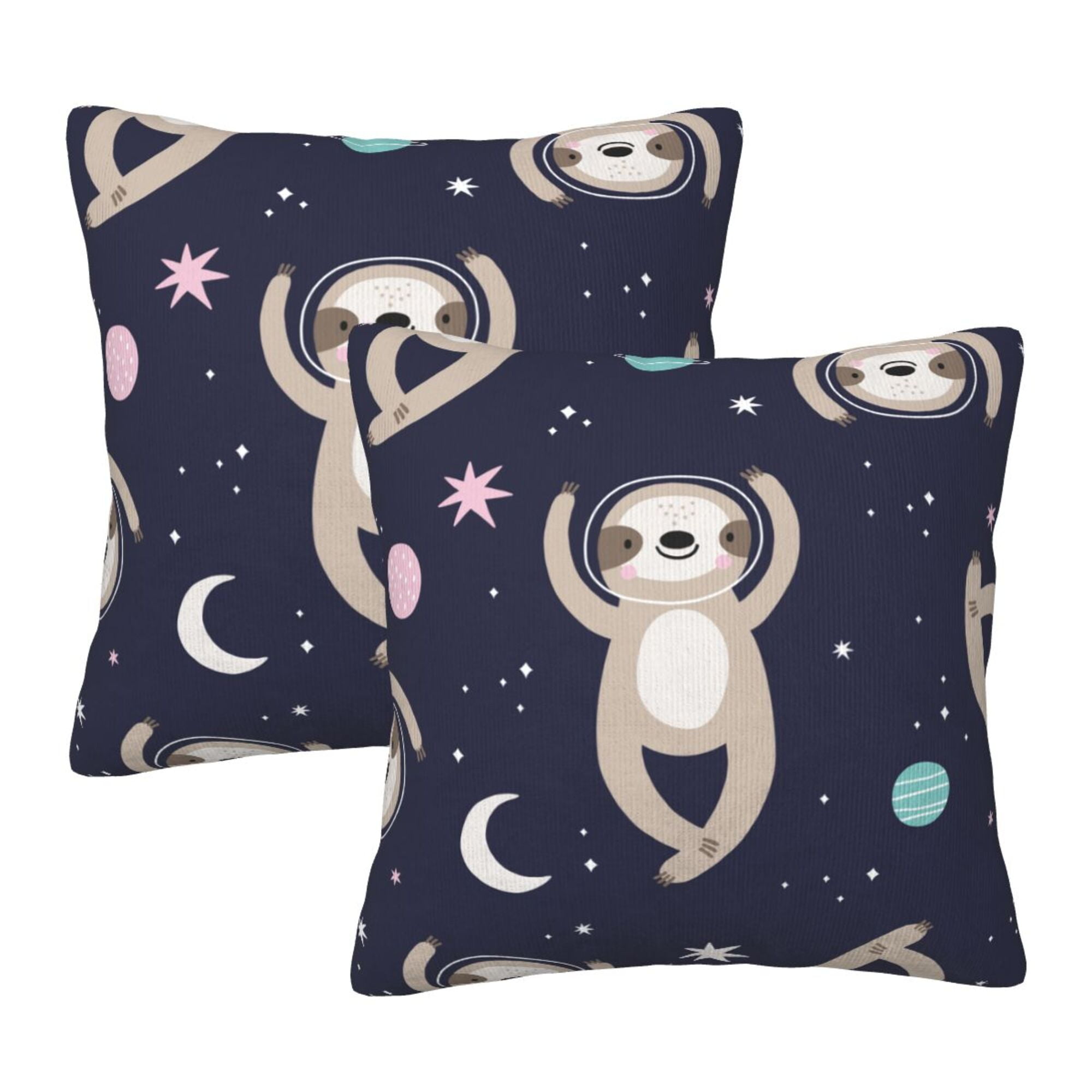 Home Throw Pillow Covers Cute Sloths Animal Square Thick Throw Pillow ...