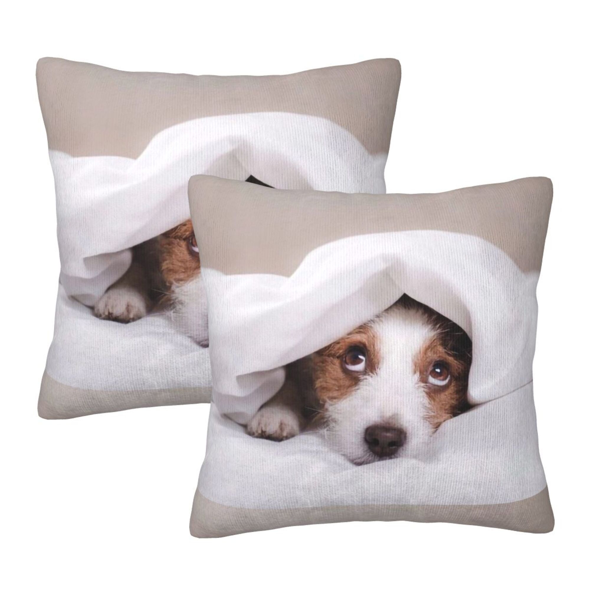 Home Throw Pillow Covers Dog lying bed-Funny dog lying bed Square Thick ...