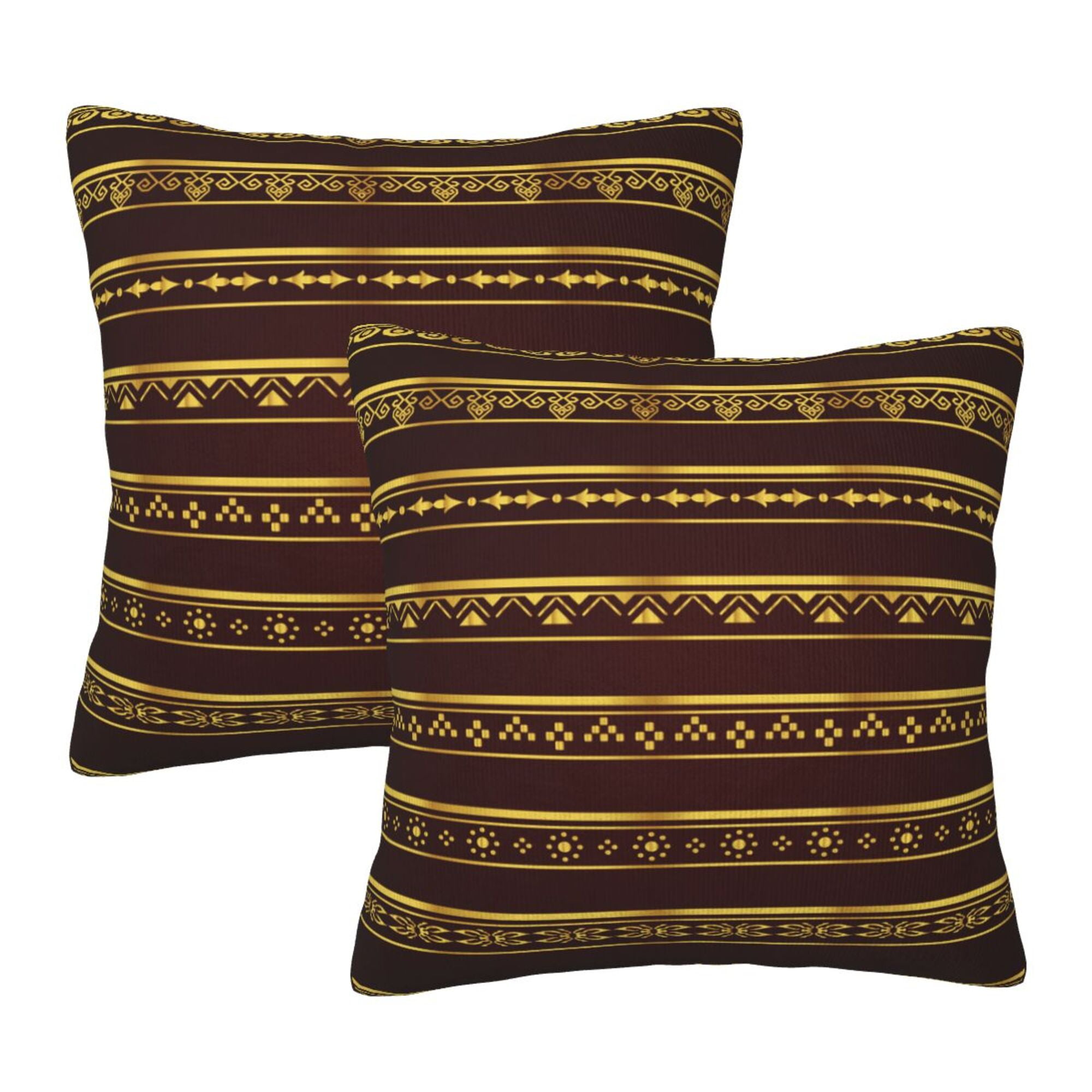 Home Throw Pillow Covers European golden lace background Square Thick ...