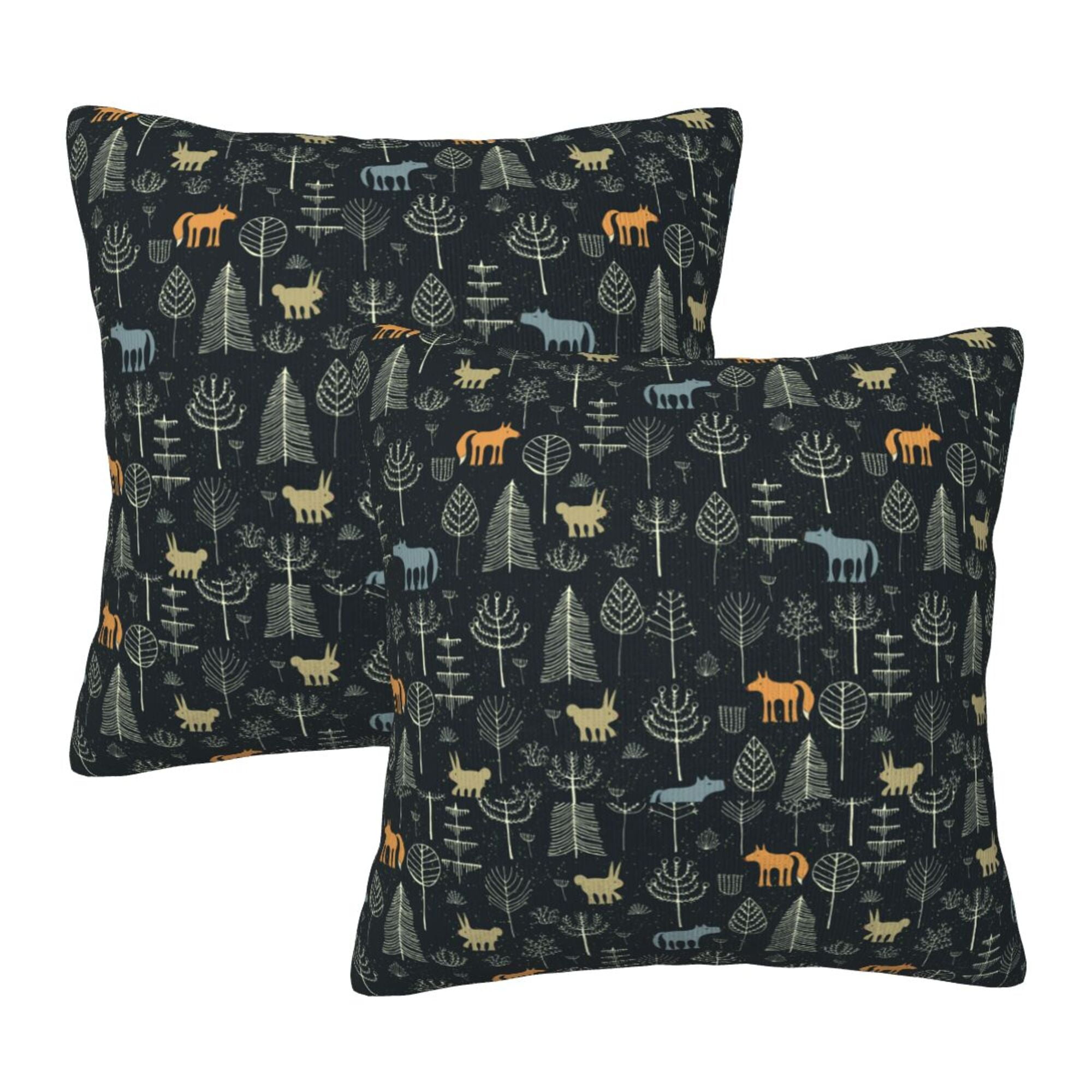Home Throw Pillow Covers Forest background Square Thick Throw Pillow ...