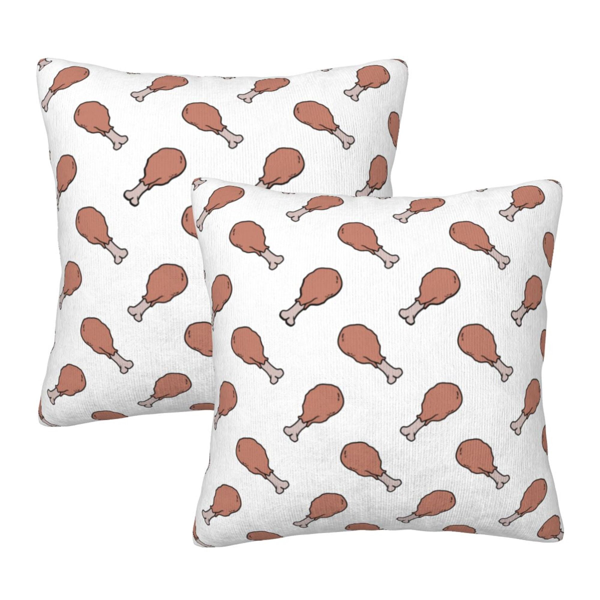 Home Throw Pillow Covers Fried Chicken Legs Square Thick Throw Pillow ...