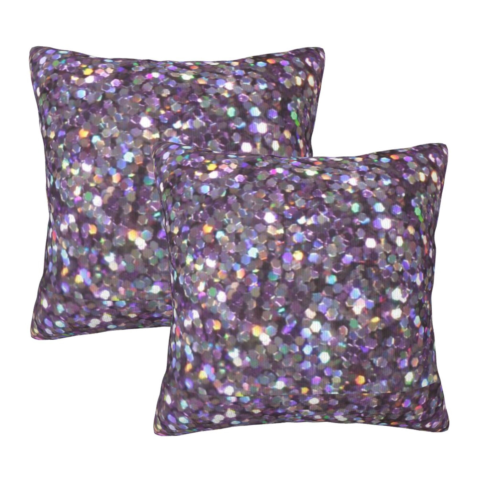 Home Throw Pillow Covers Glitter Sparkles Shimmer Square Thick Throw ...