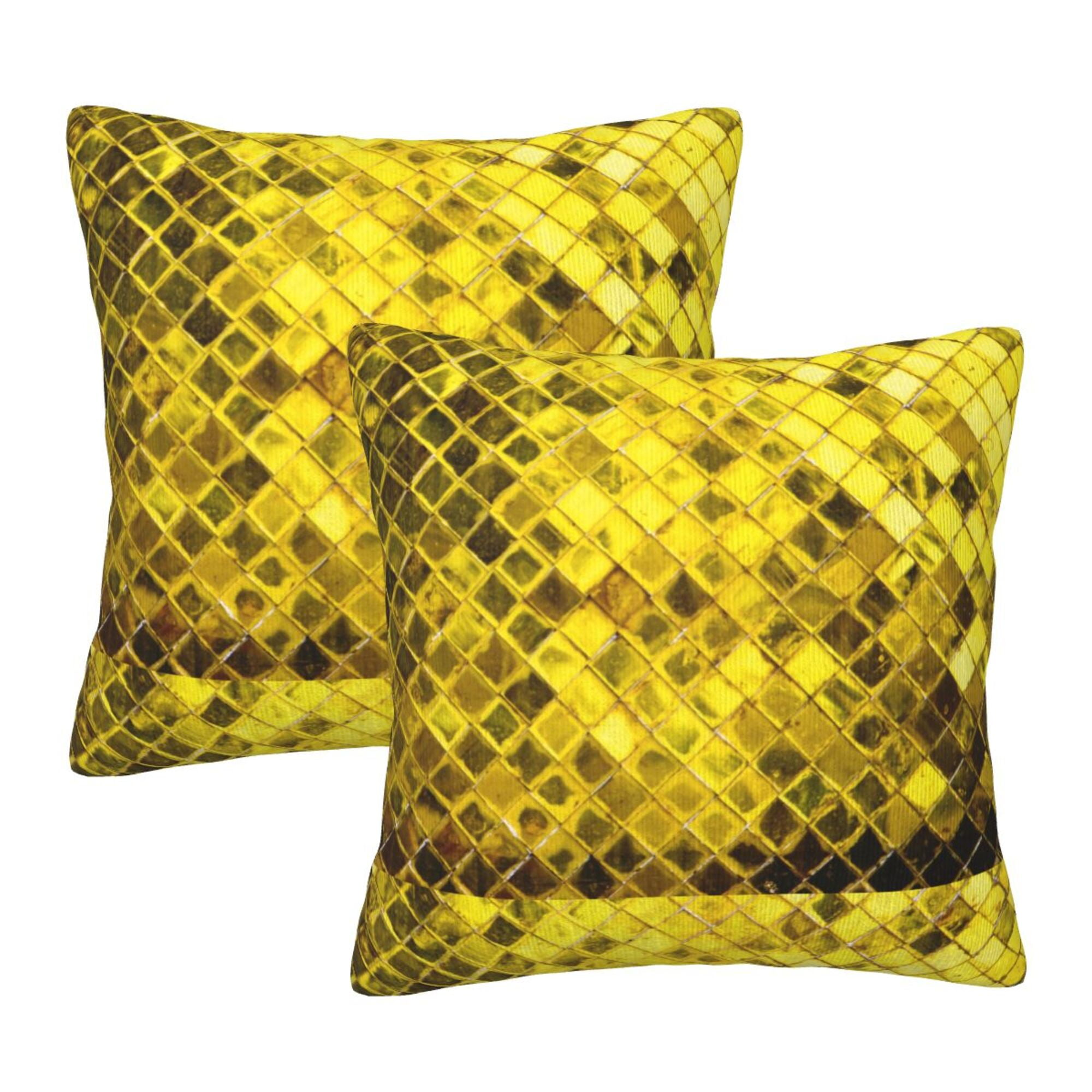 Home Throw Pillow Covers Gold diamond texture pattern Square Thick ...