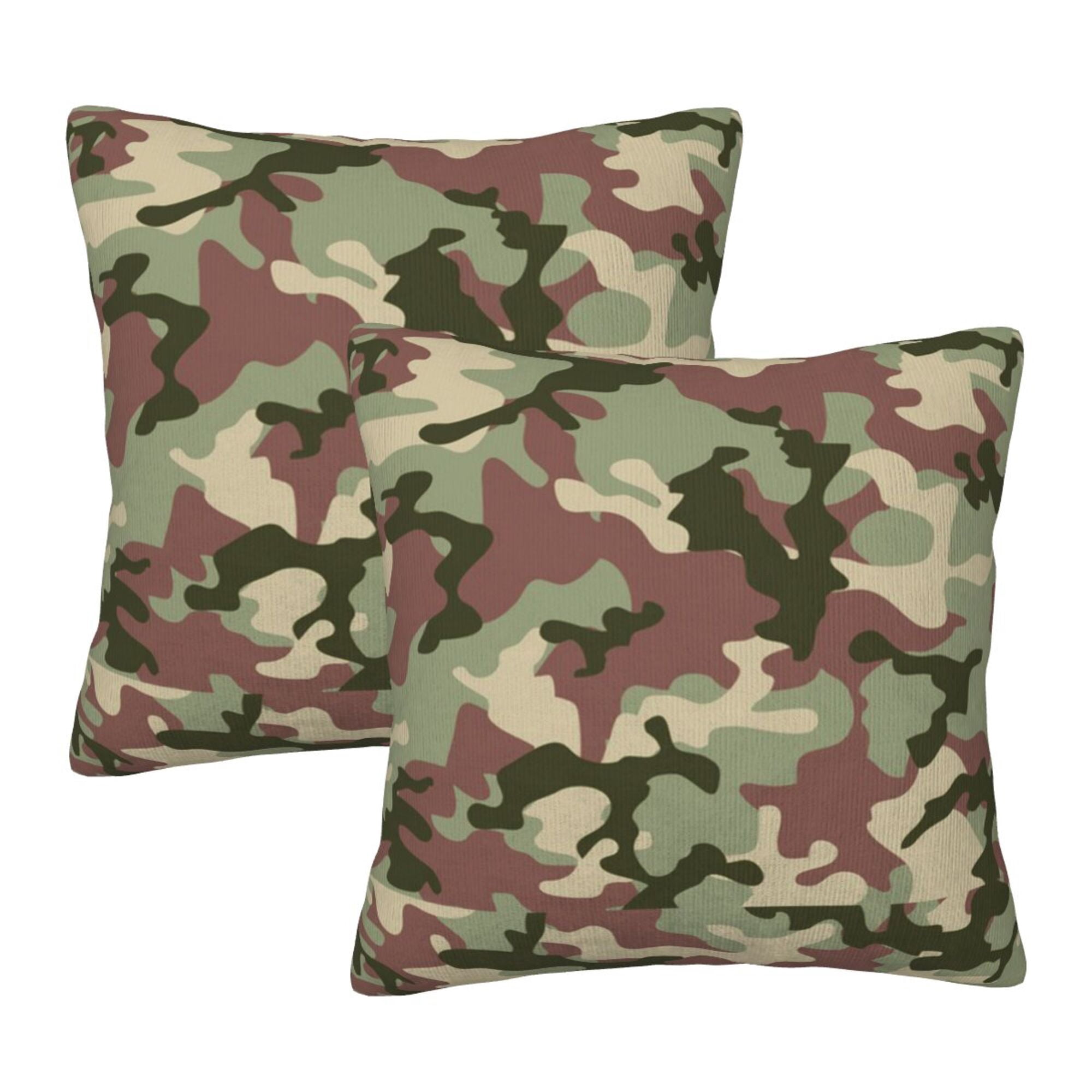 Home Throw Pillow Covers Green Camouflage In Forest Colors Hunter ...