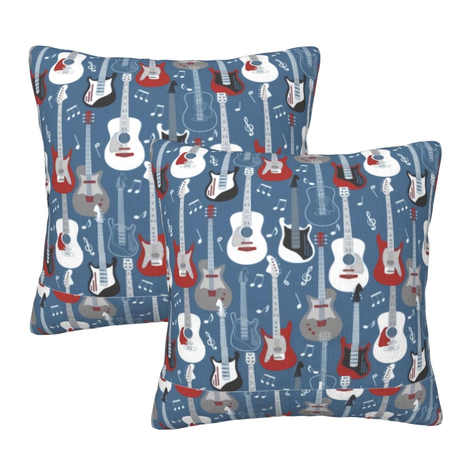 Home Throw Pillow Covers Guitars Square Thick Throw Pillow Covers Fine ...