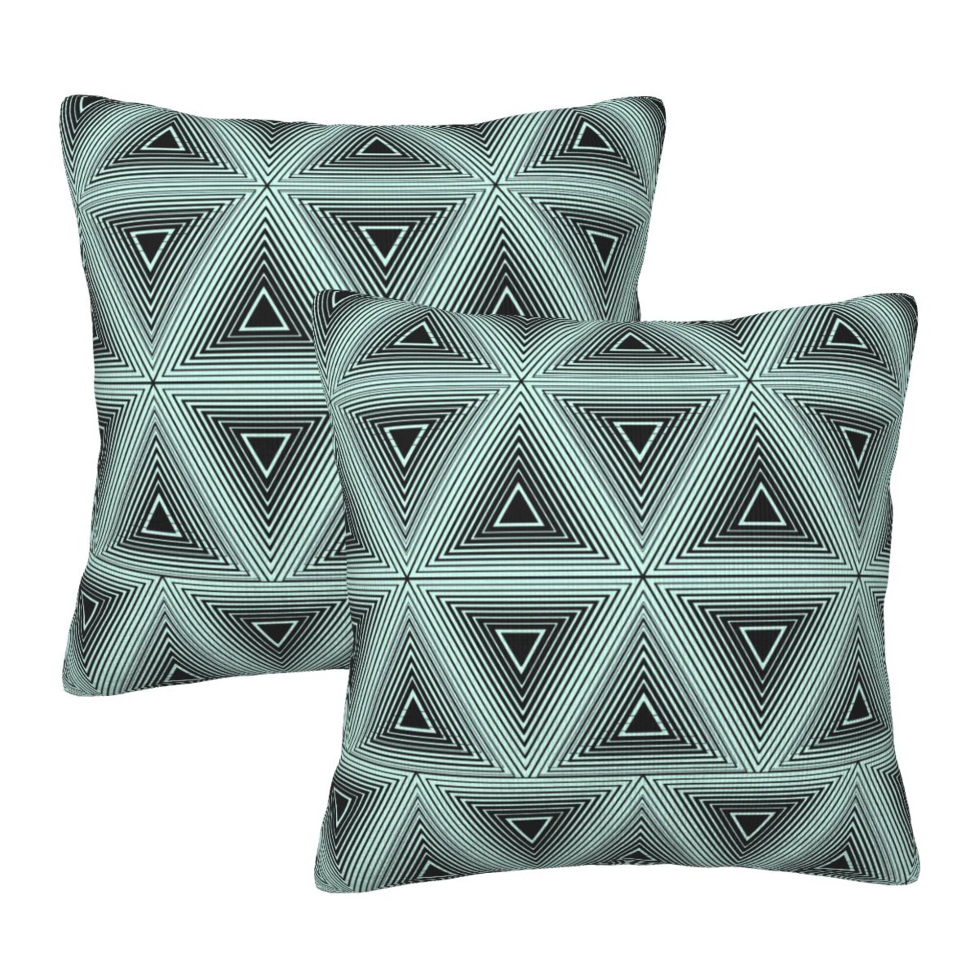 Home Throw Pillow Covers Illusion linear geometric image Square Thick ...