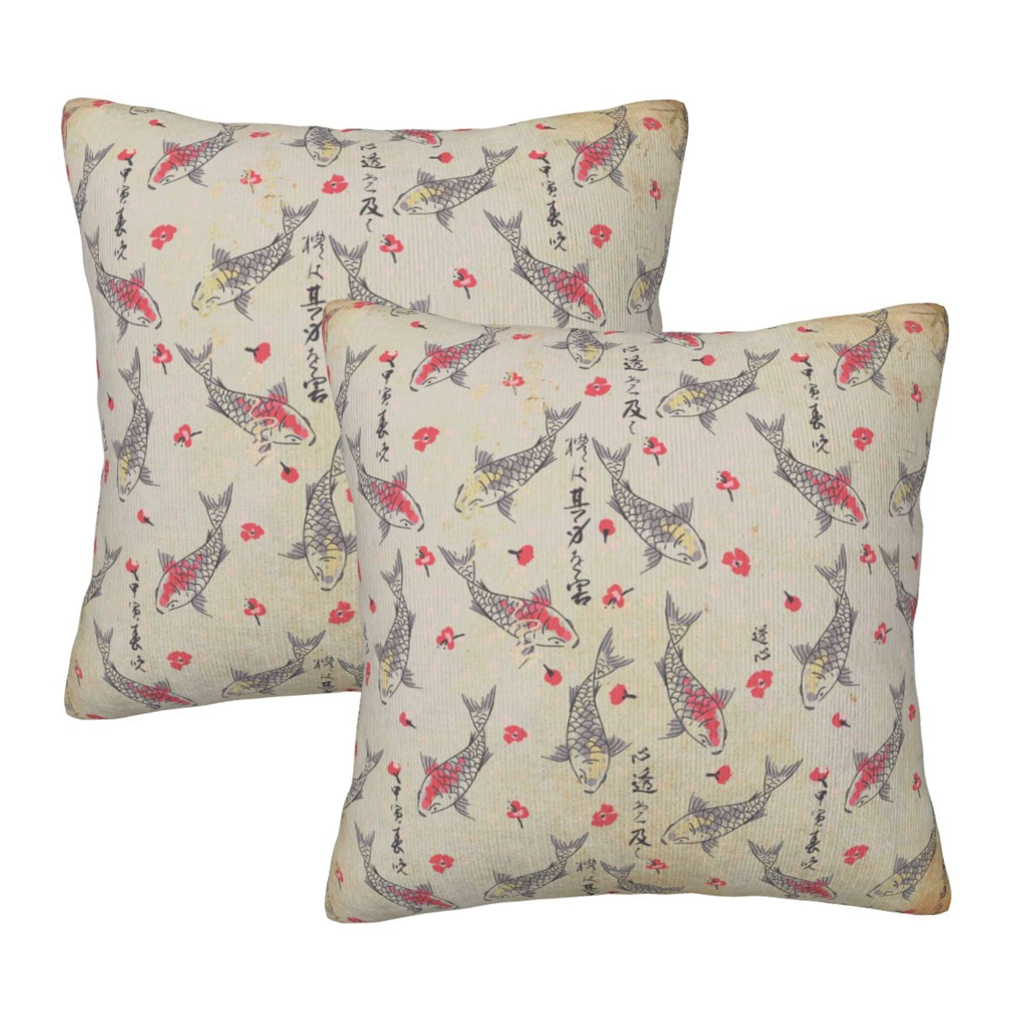 Home Throw Pillow Covers Japanese style pattern background Square Thick ...