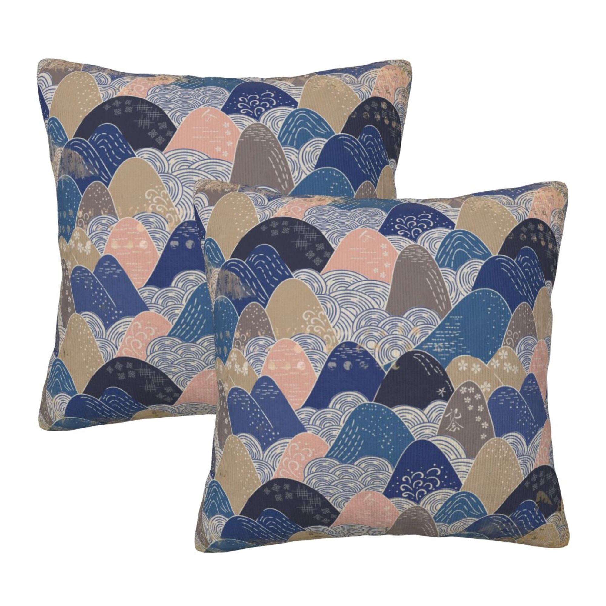 Home Throw Pillow Covers Japanese style pattern background Square Thick ...