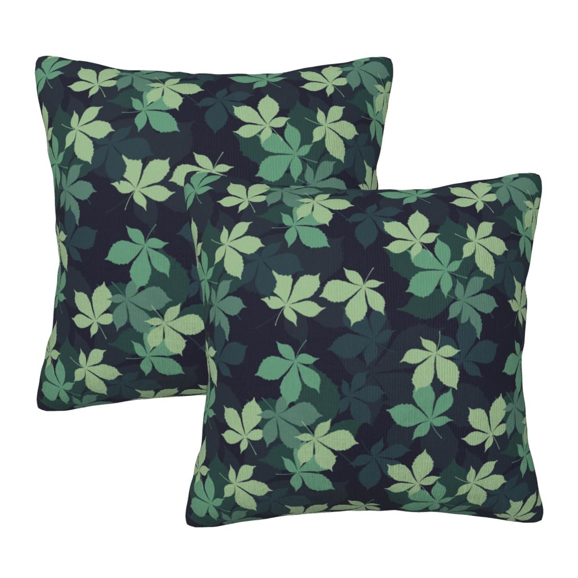 Home Throw Pillow Covers Leaves Patterns Square Thick Throw Pillow Covers Fine Textured Couch ...