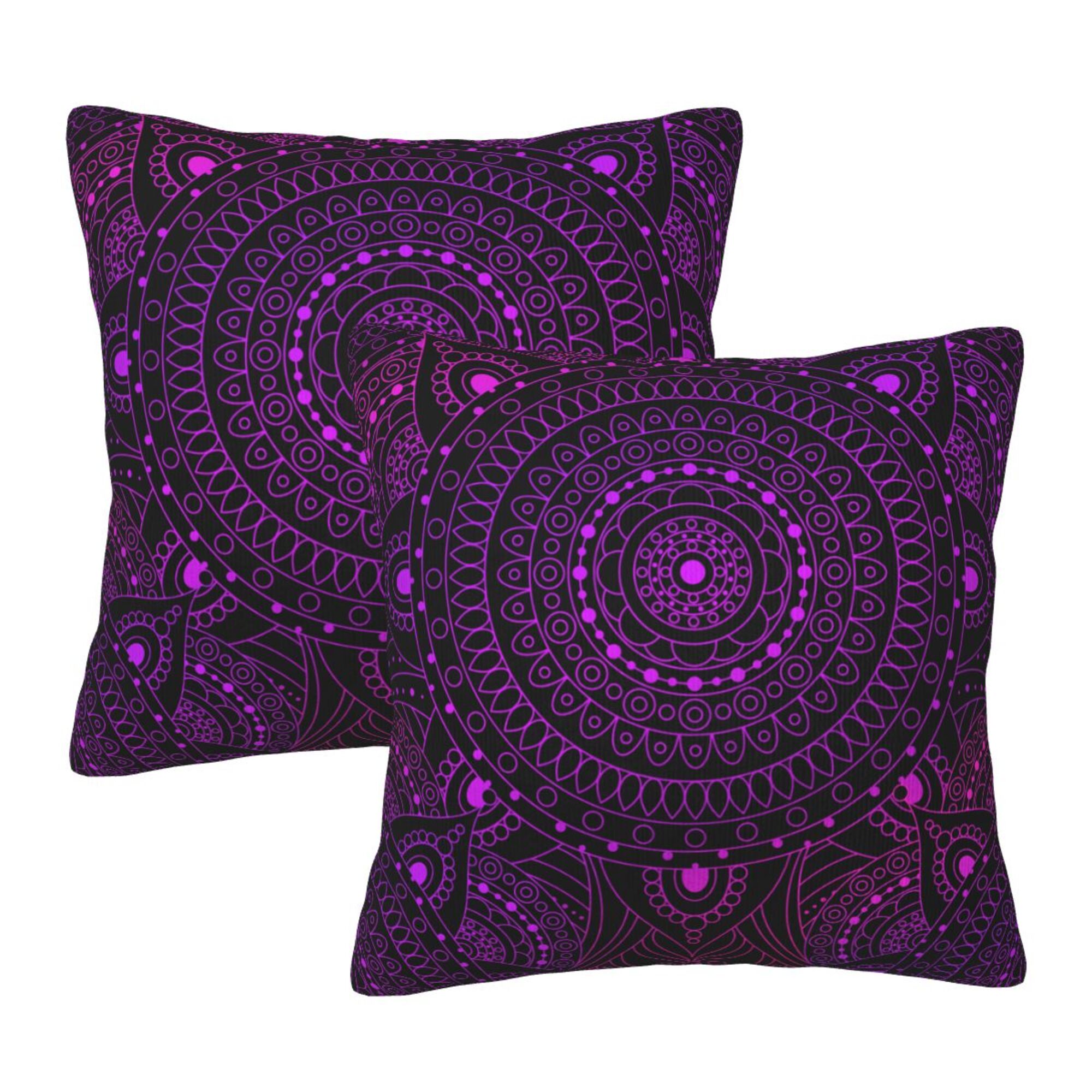 Home Throw Pillow Covers Mandala Pattern Square Thick Throw Pillow ...