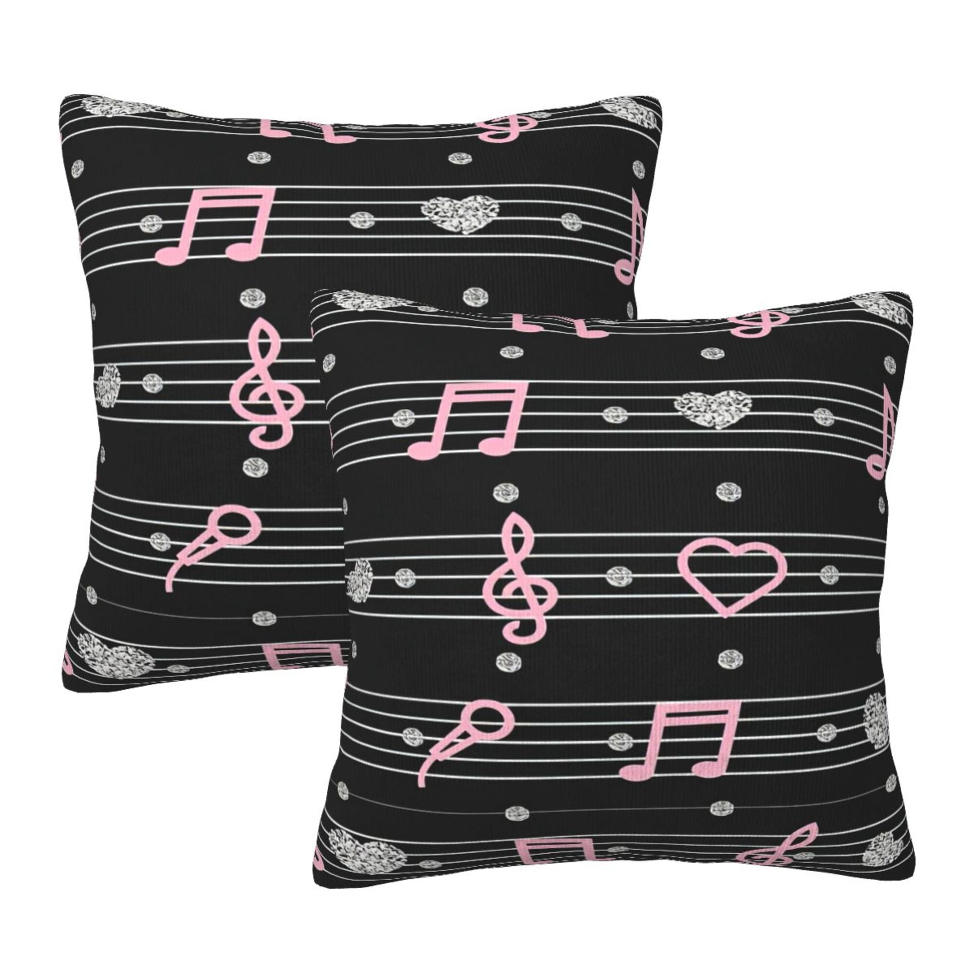 Home Throw Pillow Covers Musiknote mit silbernem Glitzer ---Musical ...