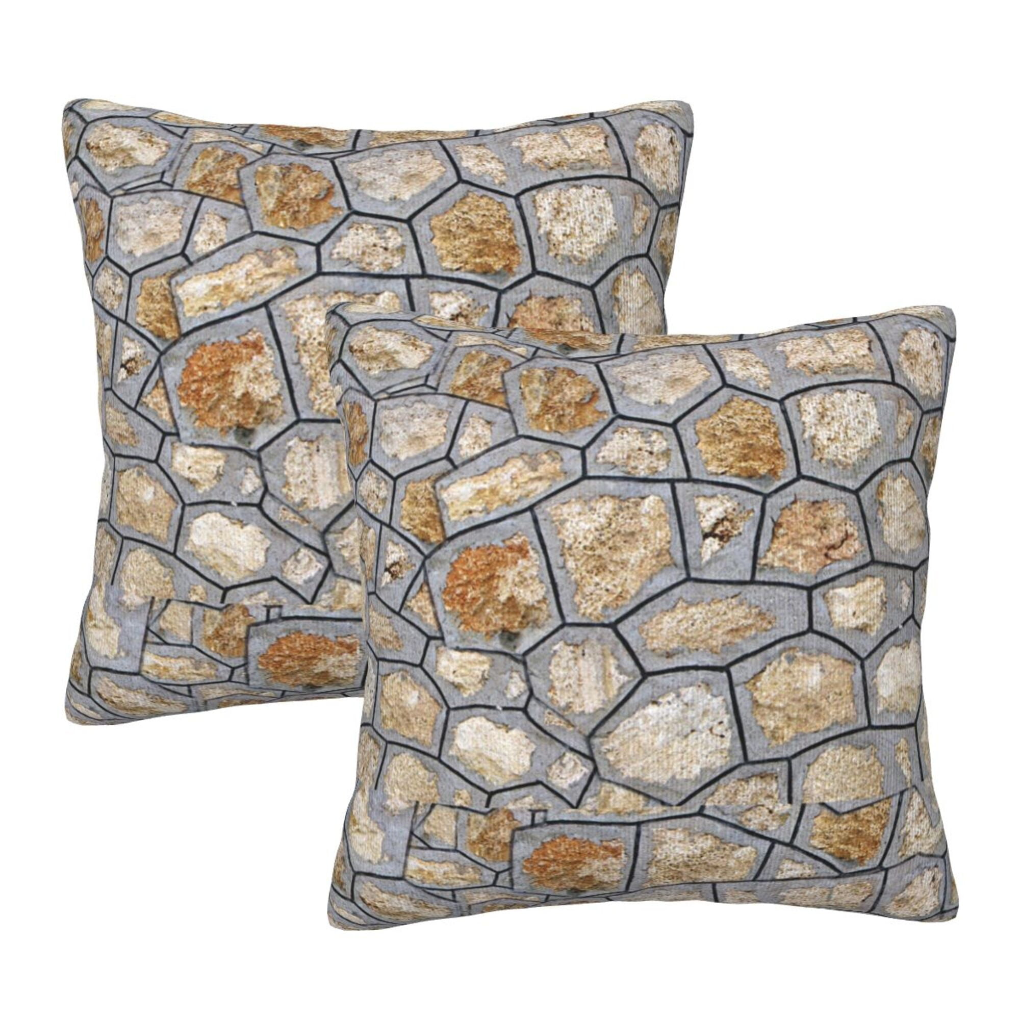 Home Throw Pillow Covers Polygon wall background Square Thick Throw ...