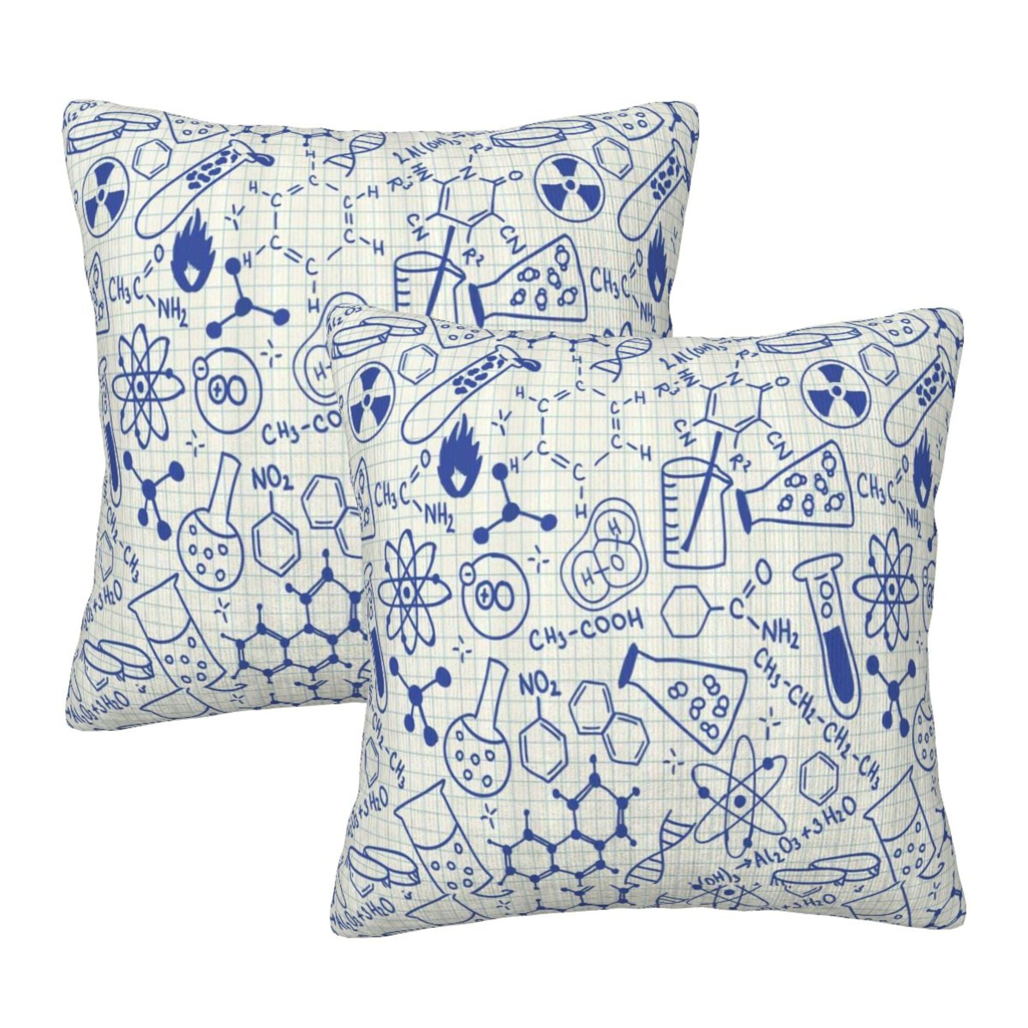 Home Throw Pillow Covers Science Chemistry Geometry Mathematics Square ...