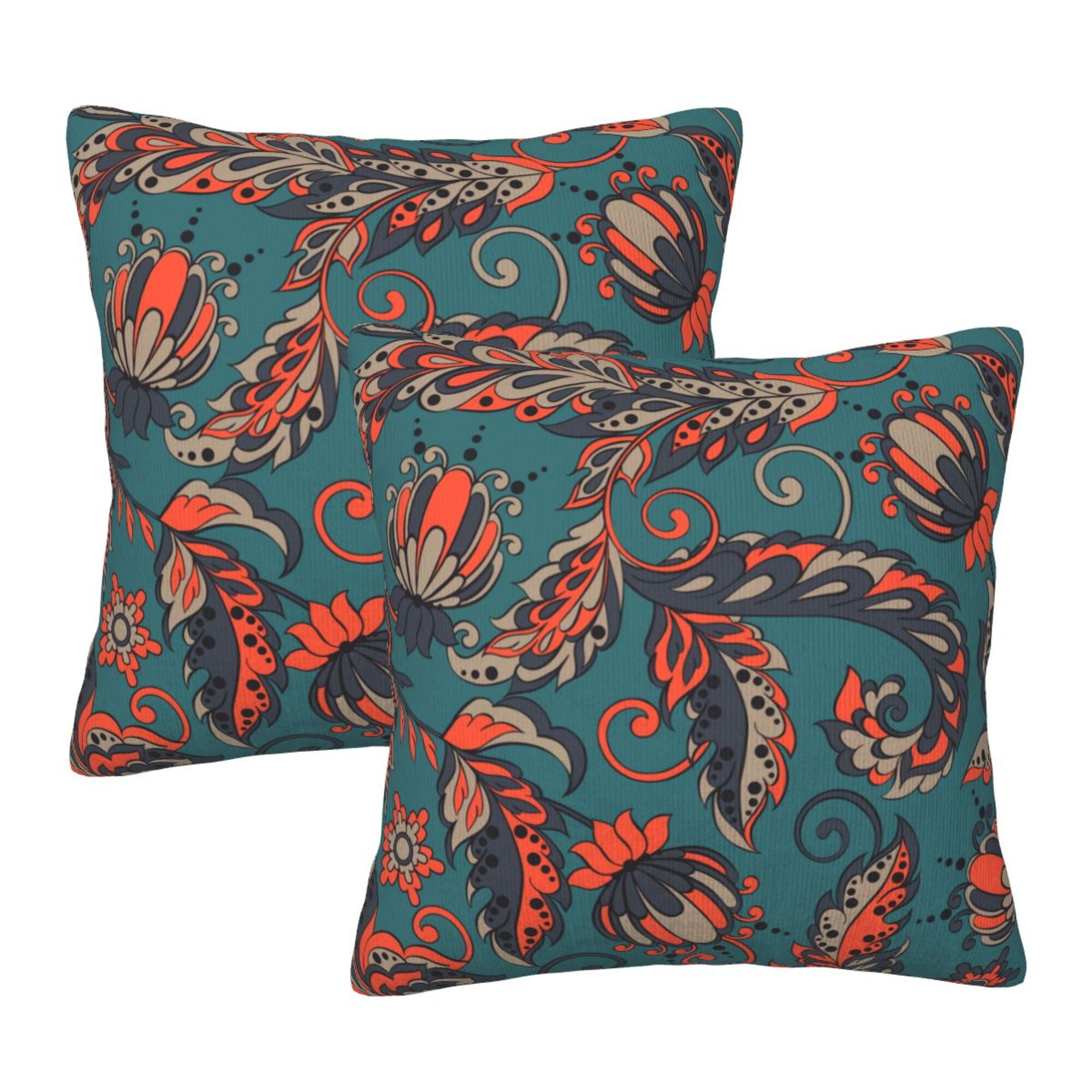 Home Throw Pillow Covers Shading of colorful pattern on blue background ...