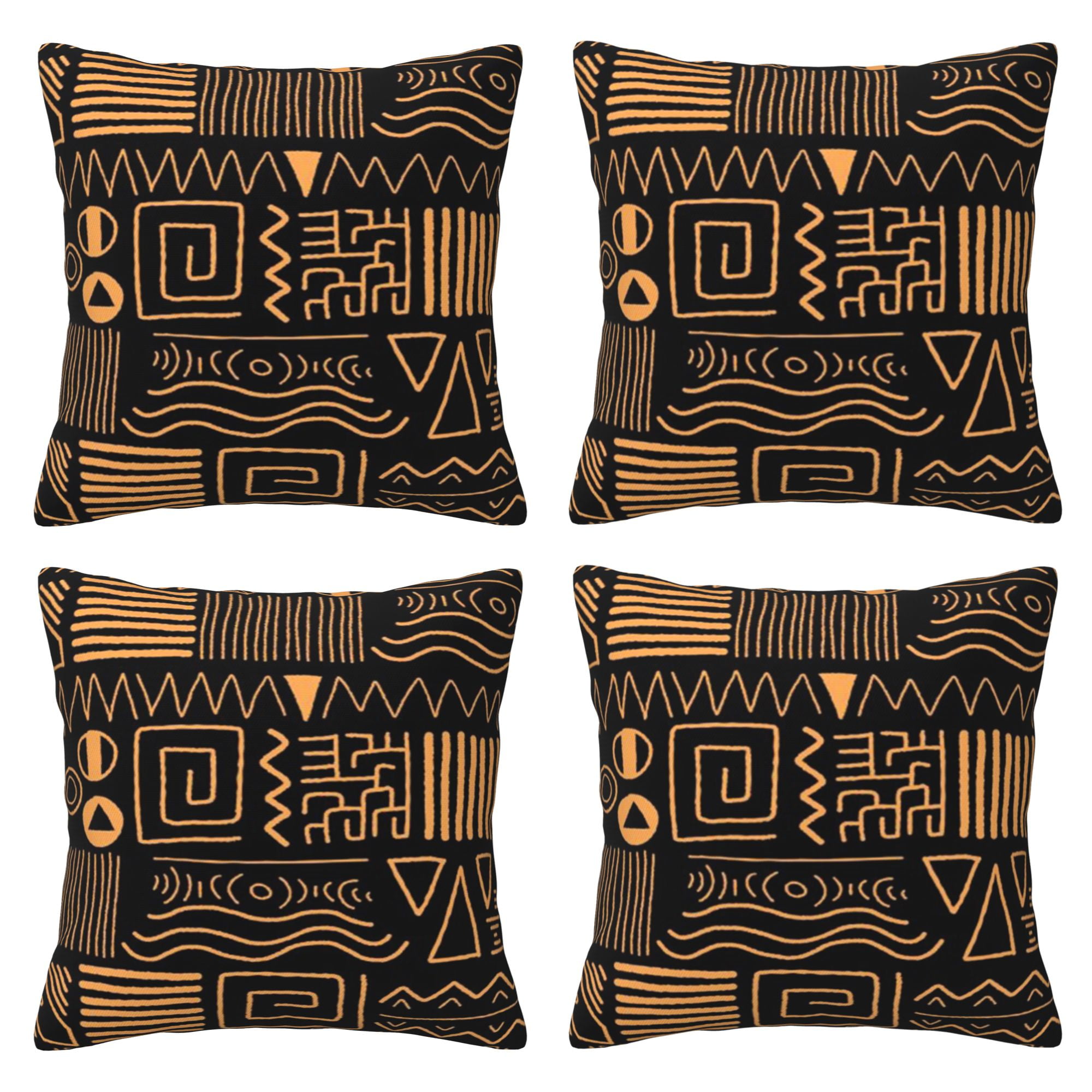 Home Throw Pillow Covers Two Sides Printed African Ethnic Pattern ...