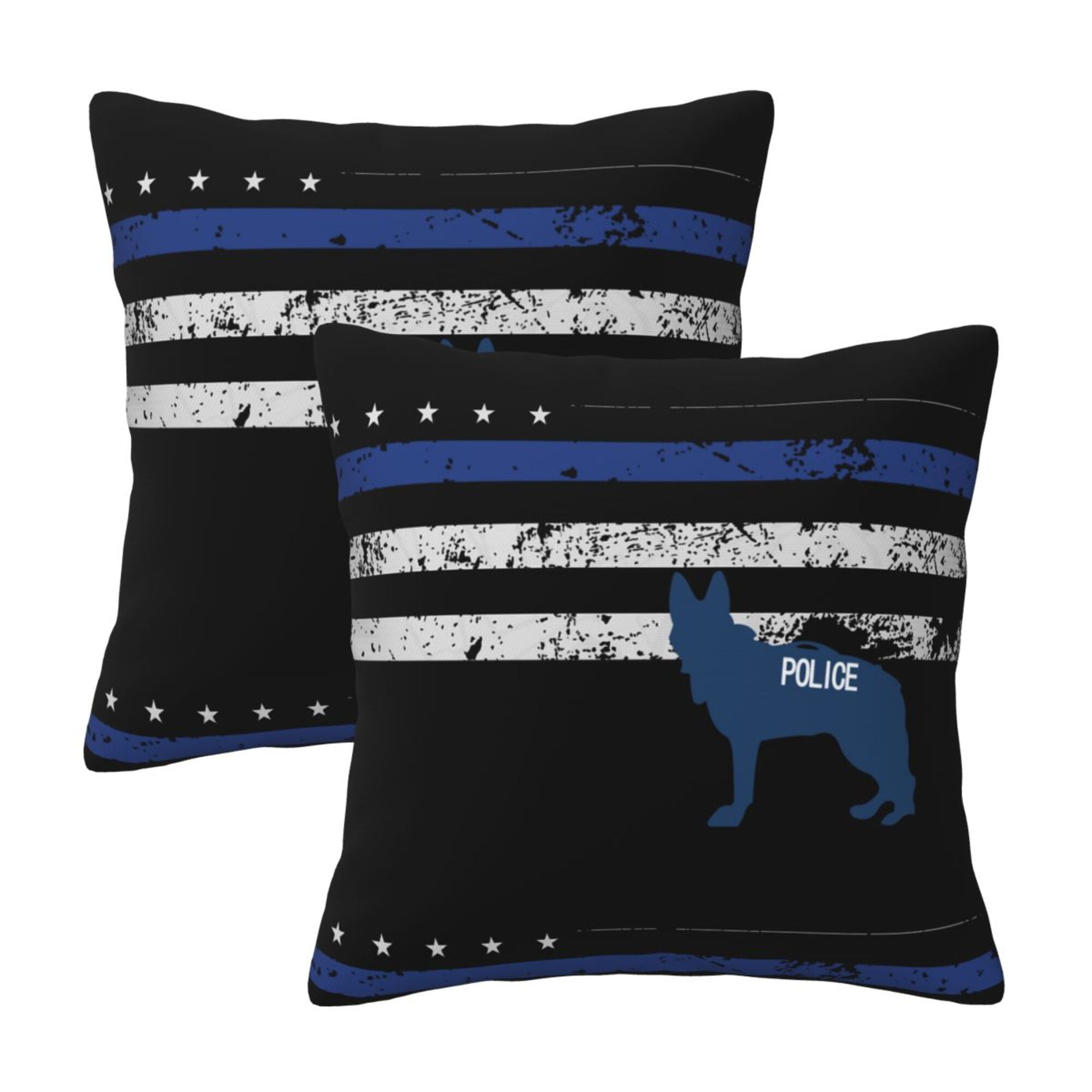 Home Throw Pillow Covers Two Sides Printed American Police Dog Decor ...