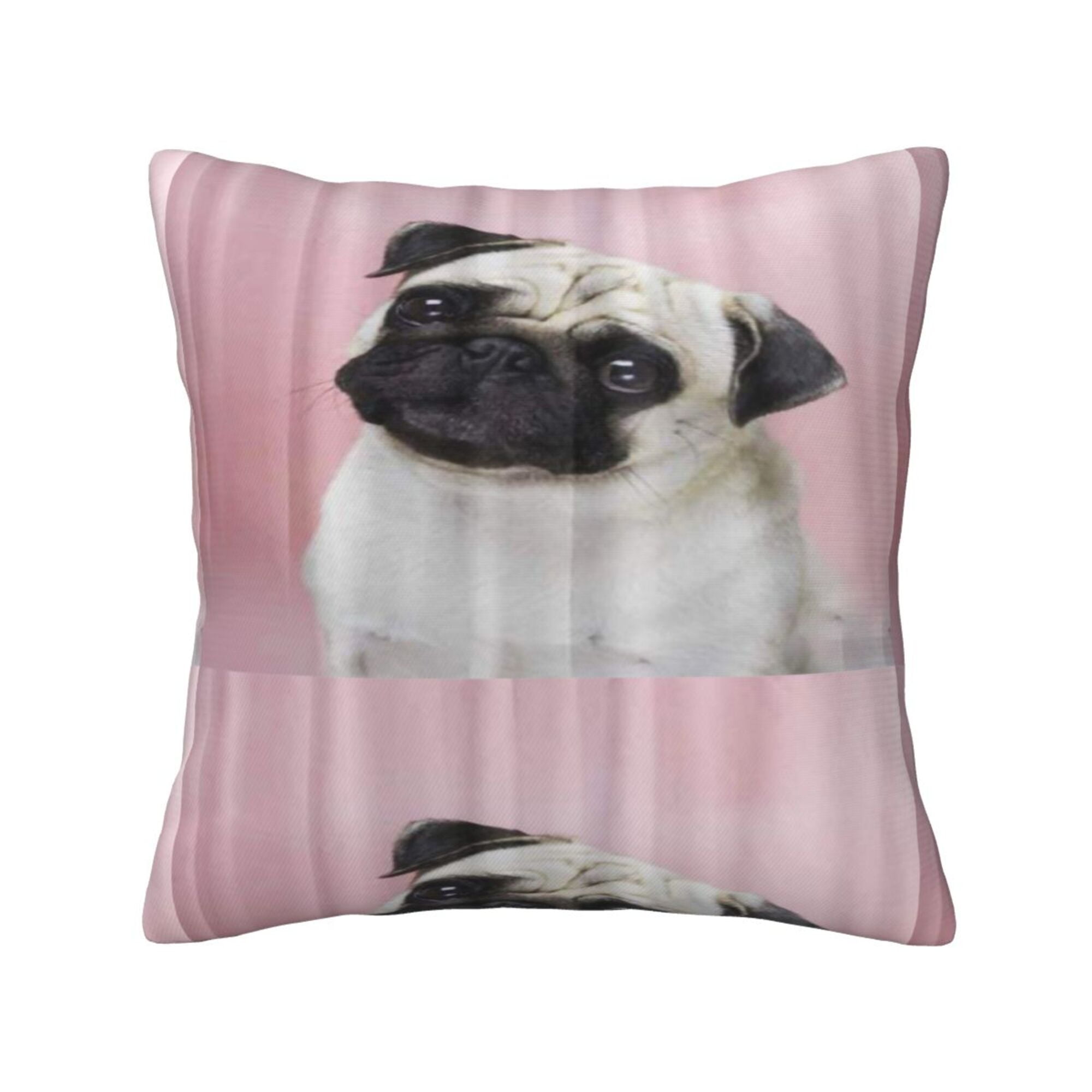 Home Throw Pillow Covers Two Sides Printed Animal dog cute pug puppy ...