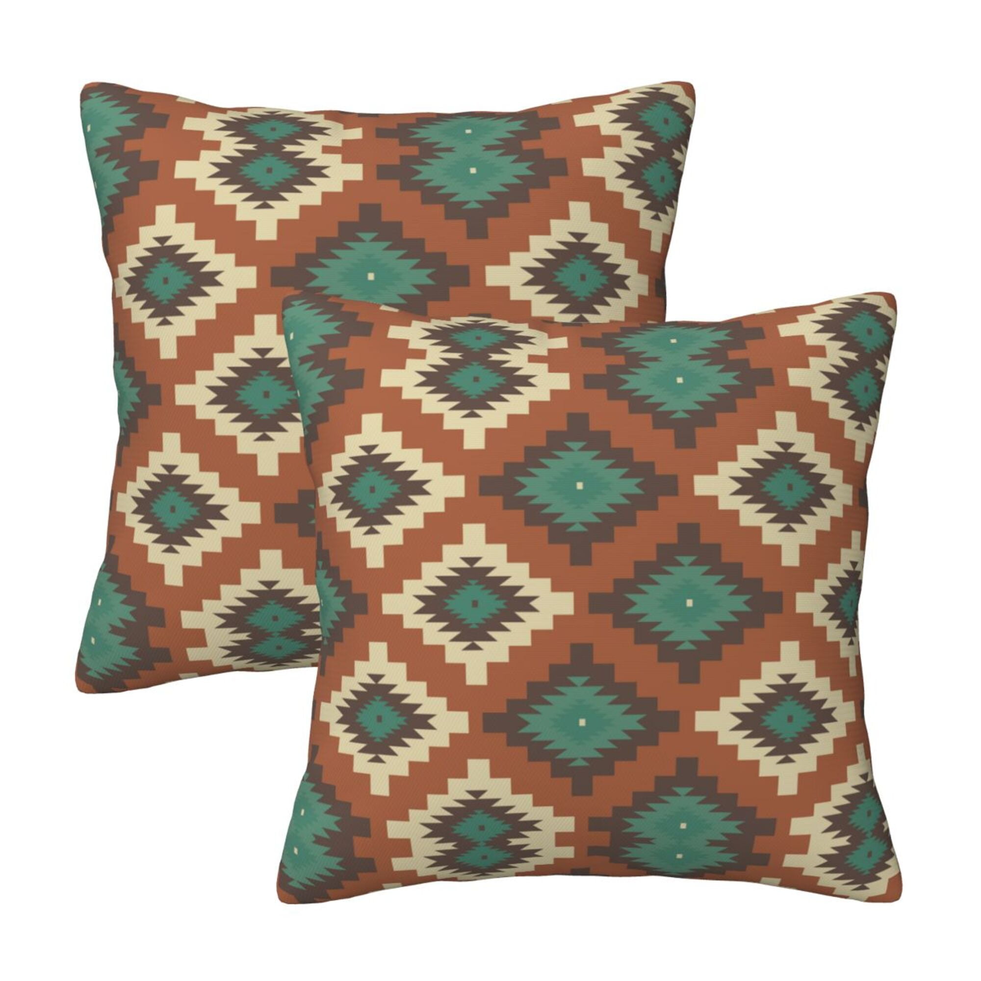 Home Throw Pillow Covers Two Sides Printed Aztec Pattern Decor Sofa ...