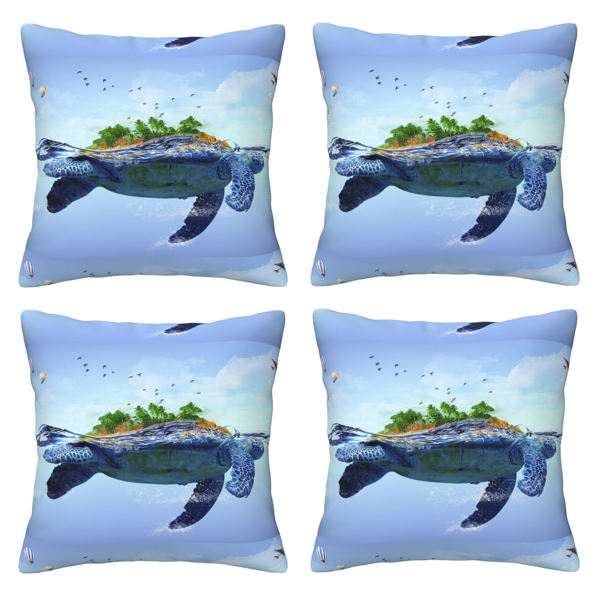 Home Throw Pillow Covers Two Sides Printed Baby Turtle Wallpaper Decor ...