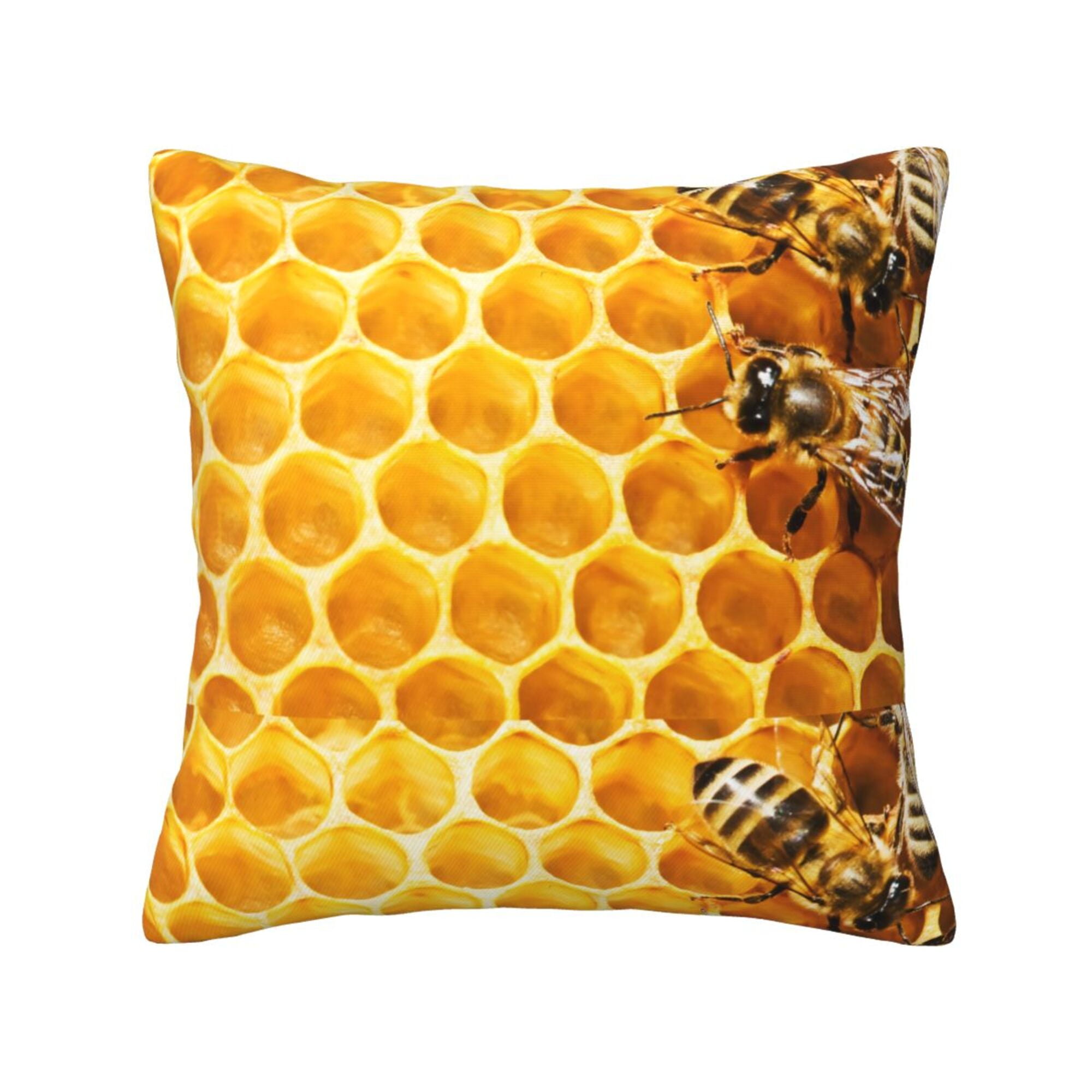 Home Throw Pillow Covers Two Sides Printed Bee Decor Sofa Living Room ...