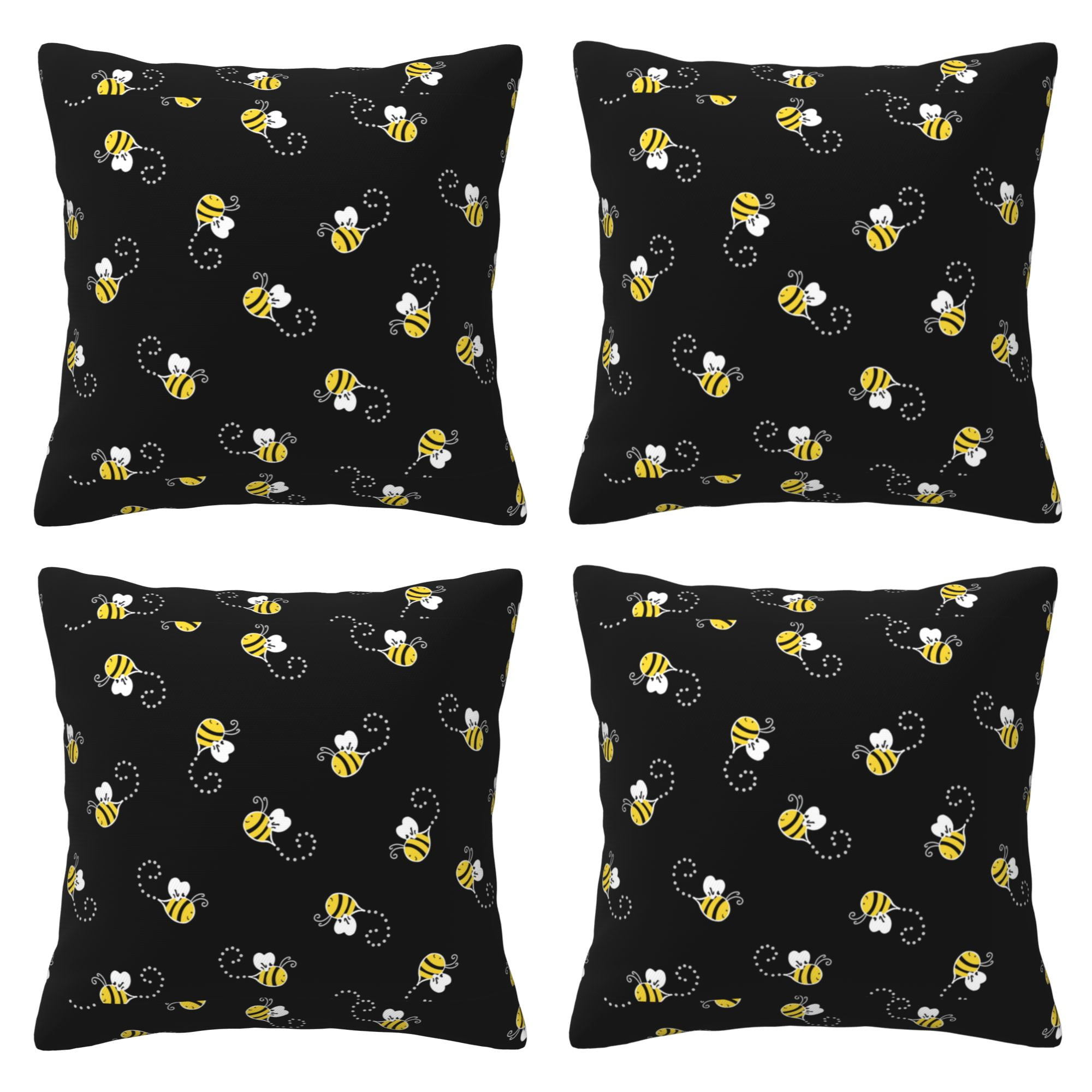 Home Throw Pillow Covers Two Sides Printed Bees Decor Sofa Living Room ...