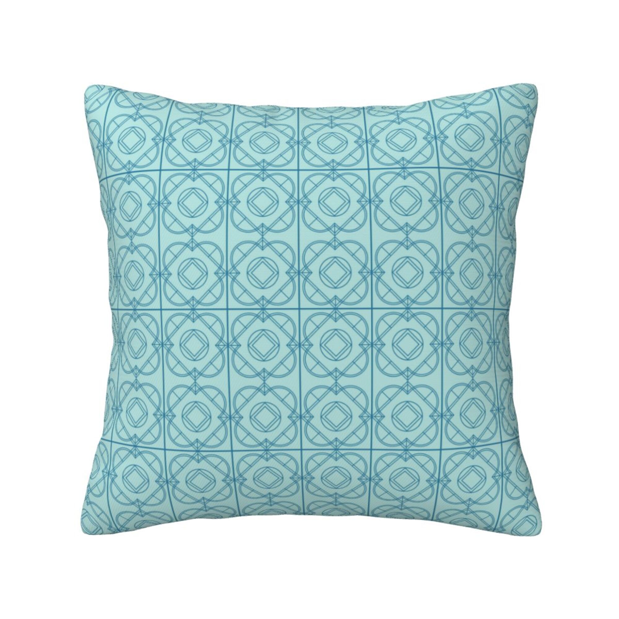 Home Throw Pillow Covers Two Sides Printed Blue Flower Pattern ...