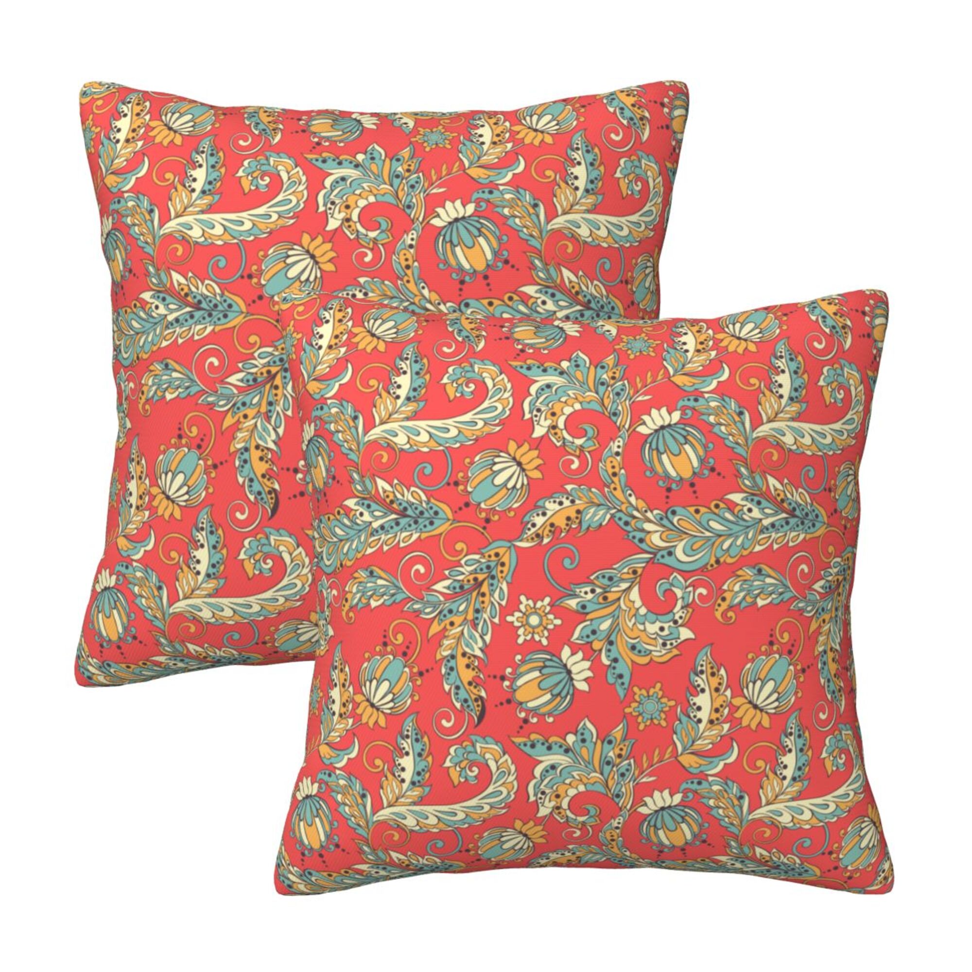 Home Throw Pillow Covers Two Sides Printed Blue pattern shading on pink ...