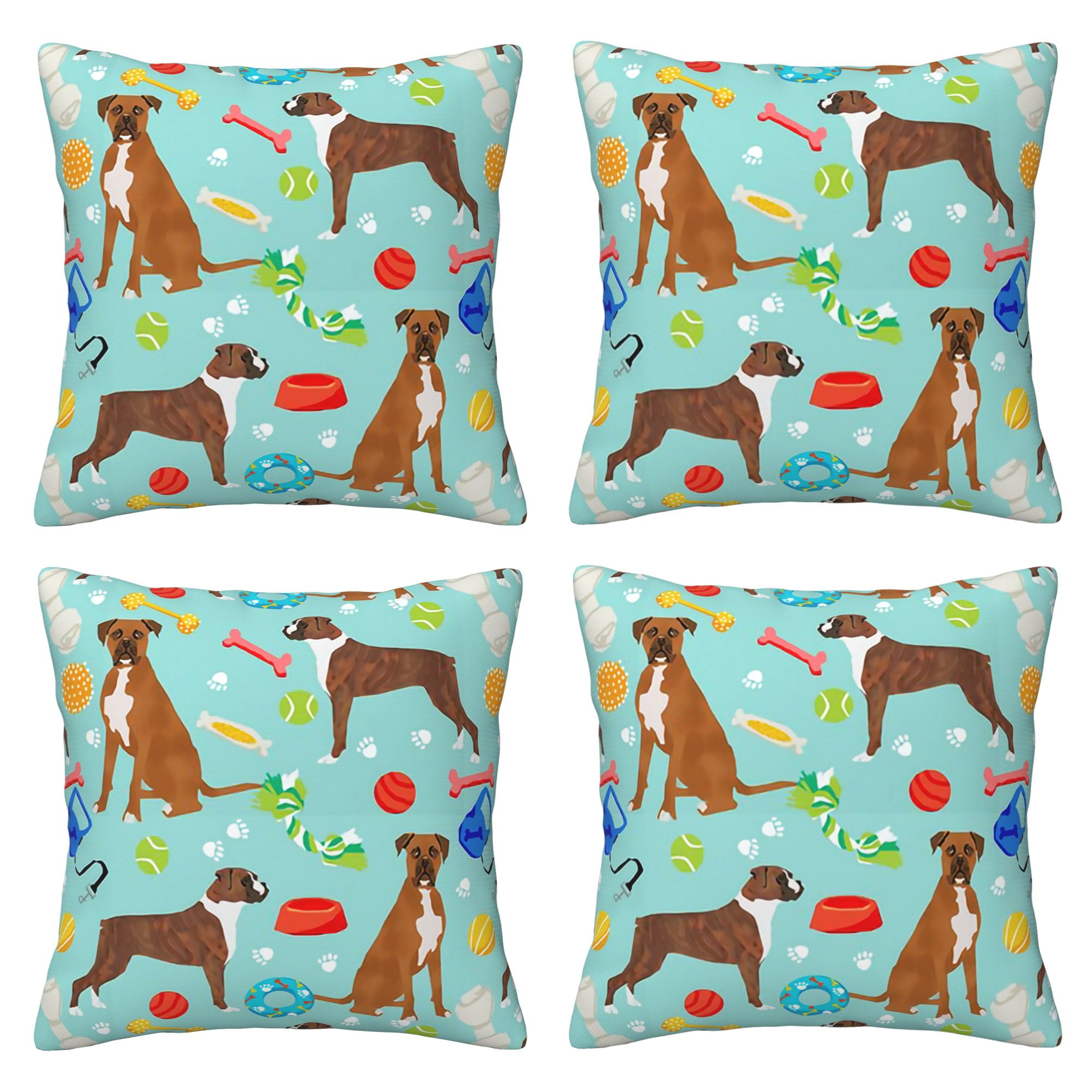 Home Throw Pillow Covers Two Sides Printed Boxer Dog Decor Sofa Living ...