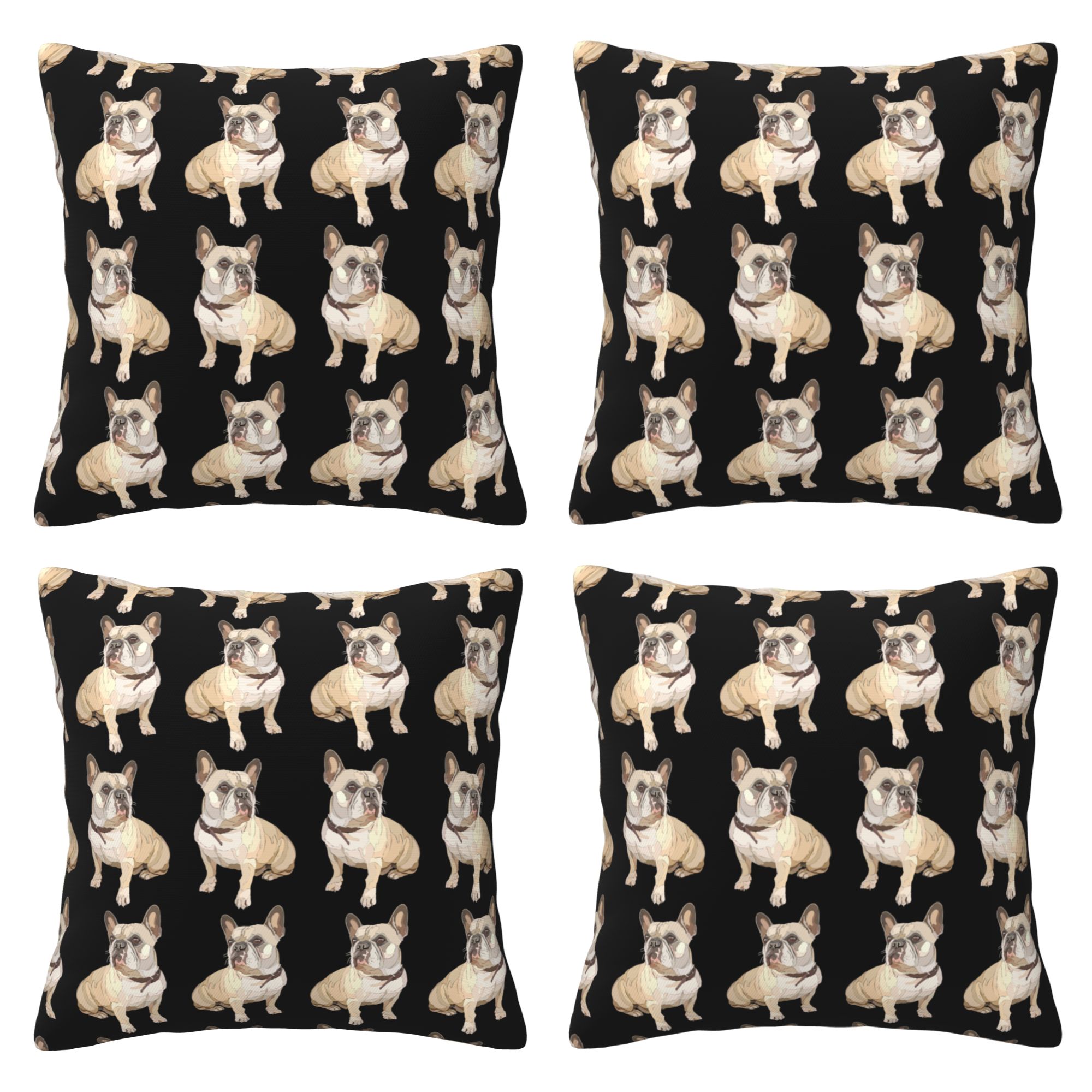 Home Throw Pillow Covers Two Sides Printed Bulldog Decor Sofa Living ...