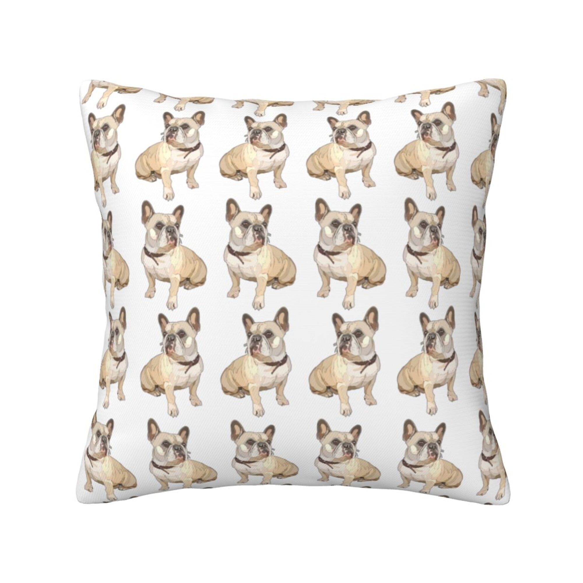 Home Throw Pillow Covers Two Sides Printed Bulldog Decor Sofa Living ...