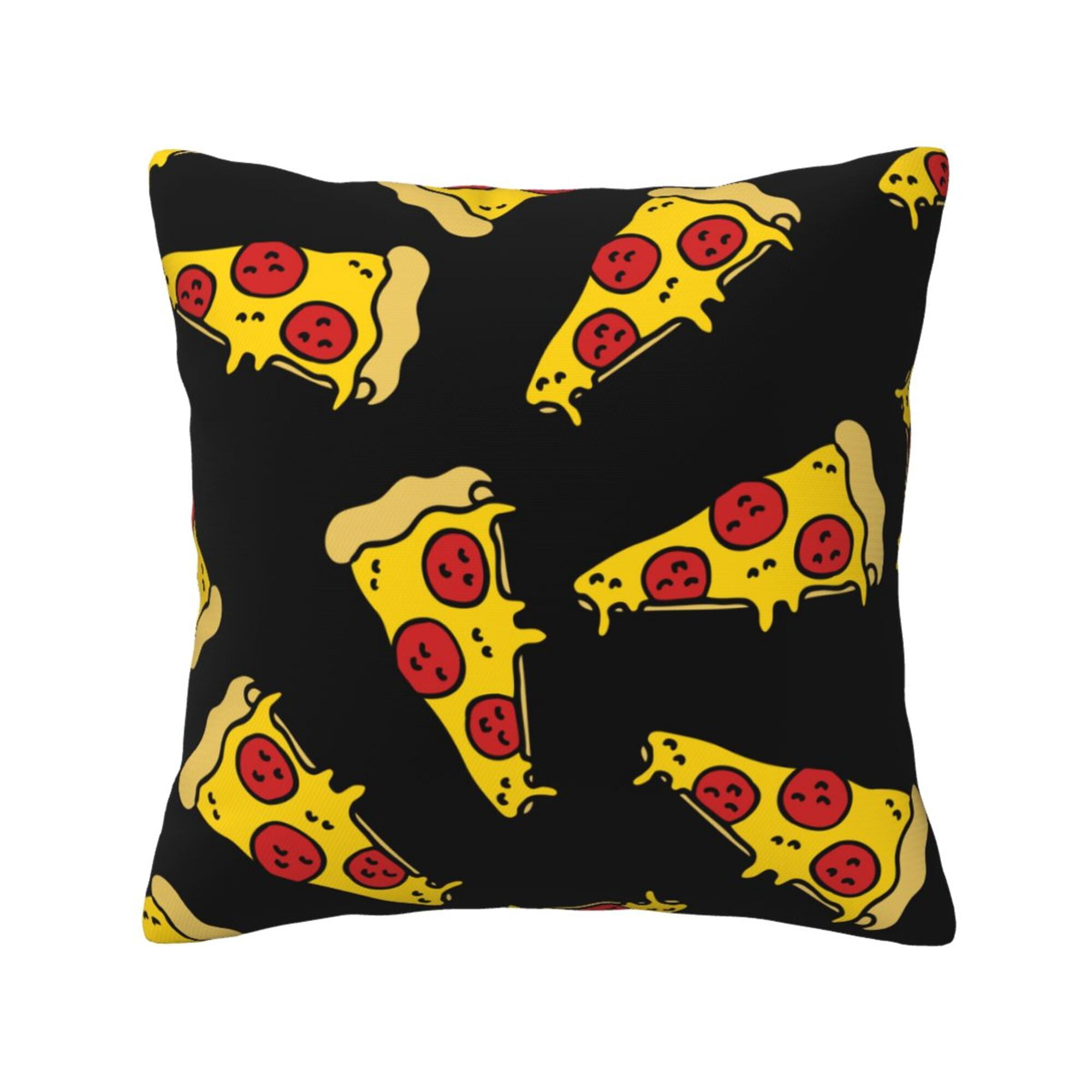 Home Throw Pillow Covers Two Sides Printed Cartoon Pizza Decor Sofa ...