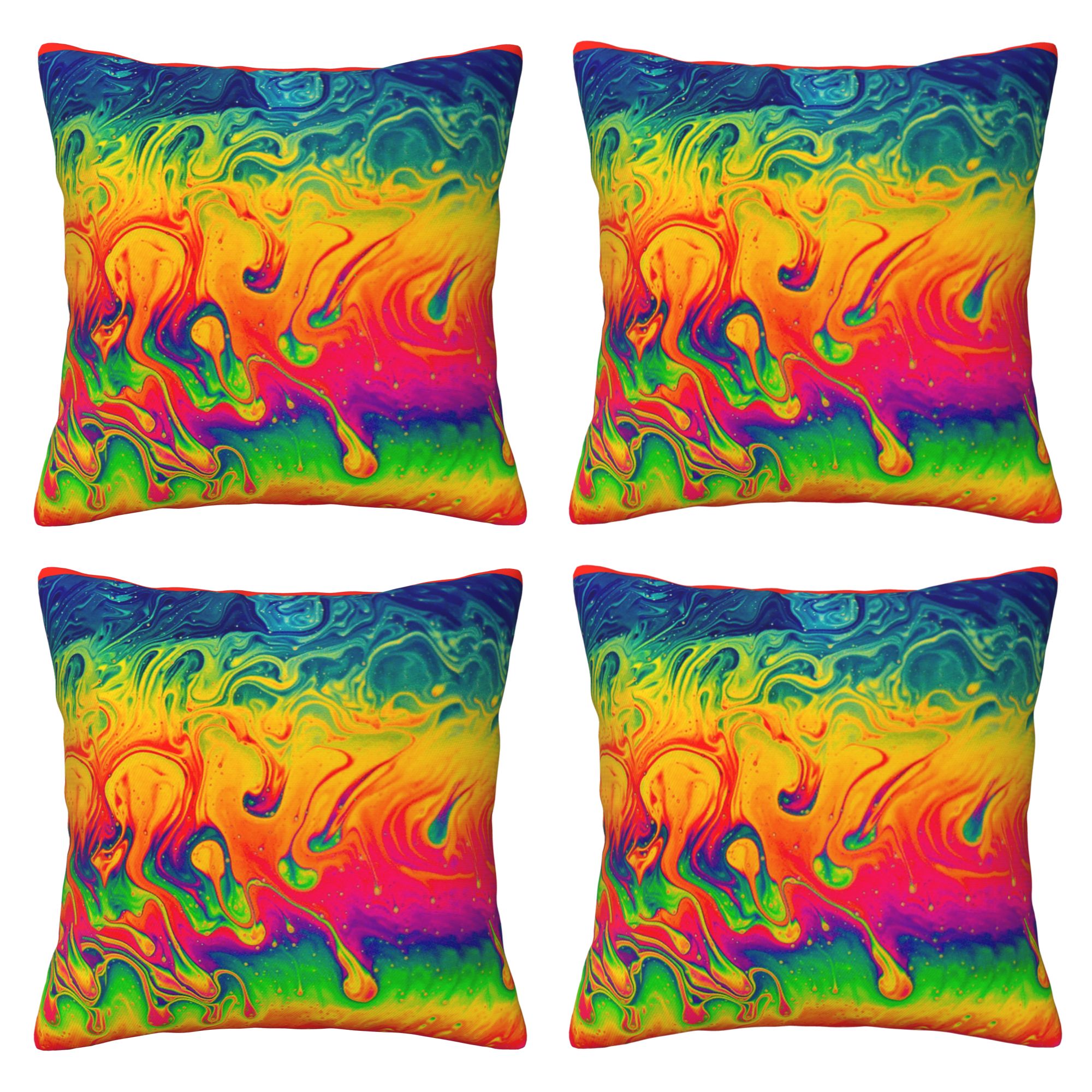 Home Throw Pillow Covers Two Sides Printed Colorful Neon Graphic Decor ...
