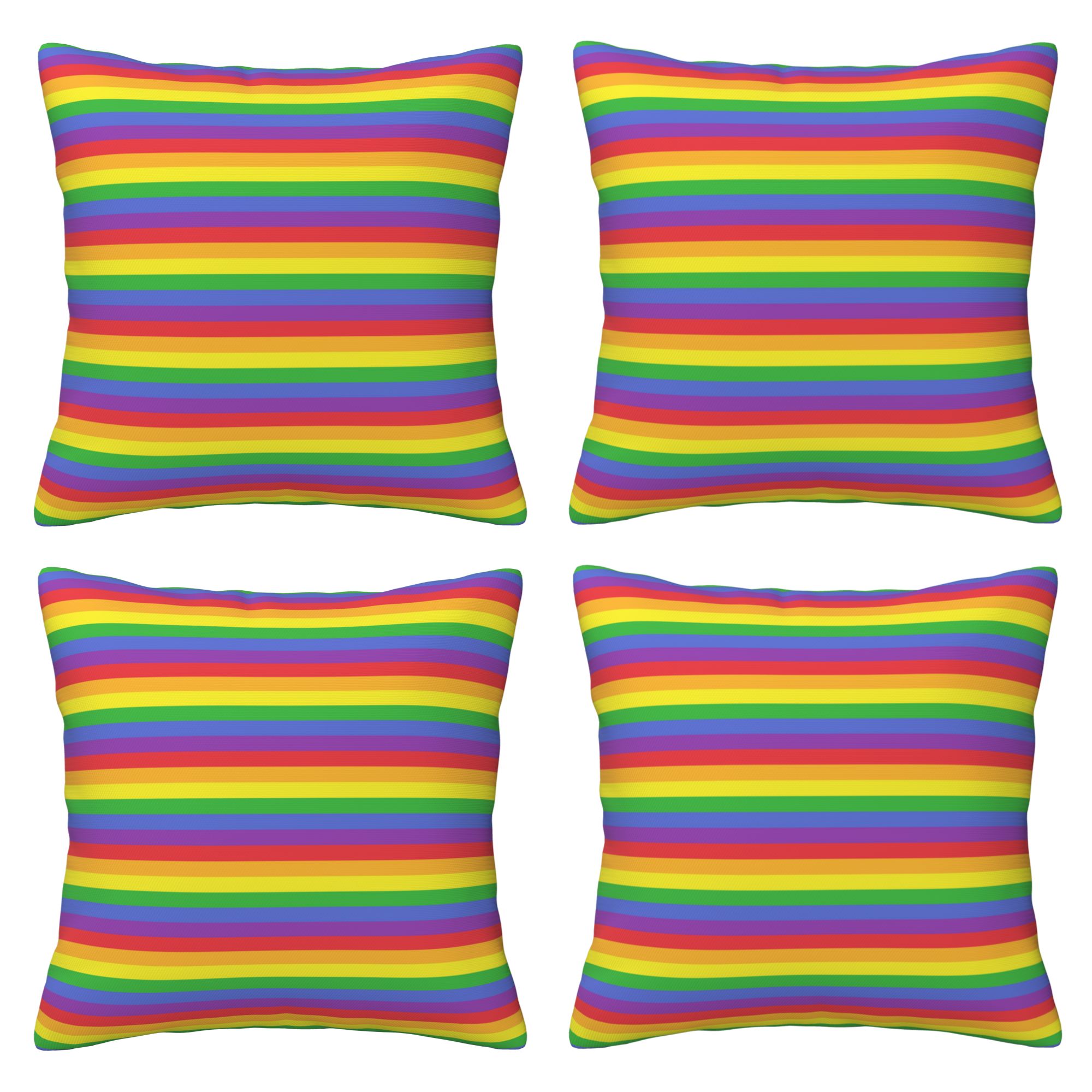 Home Throw Pillow Covers Two Sides Printed Colorful Rainbow Line ...
